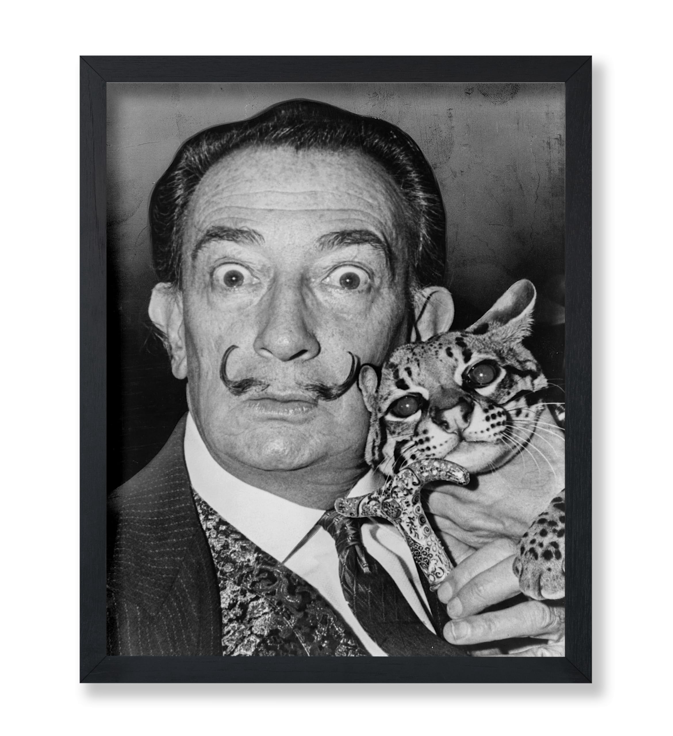 Poster Master Salvador Dalí and Pet Ocelot Babou Poster - Portrait ...