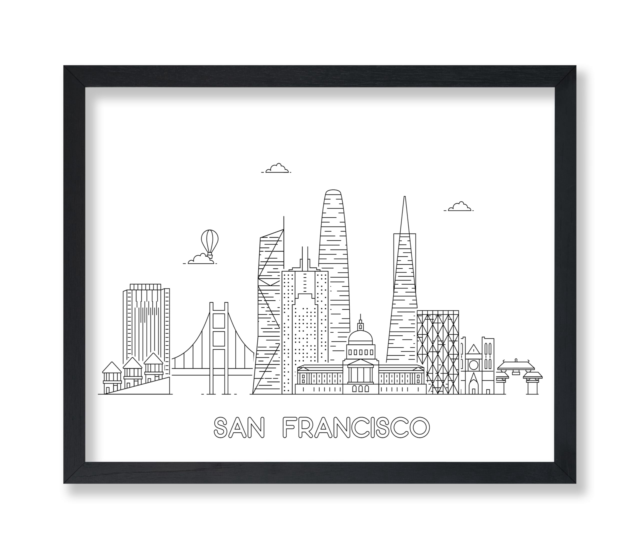Poster Master San Francisco Poster - Skyline Print - City Art - Travel ...