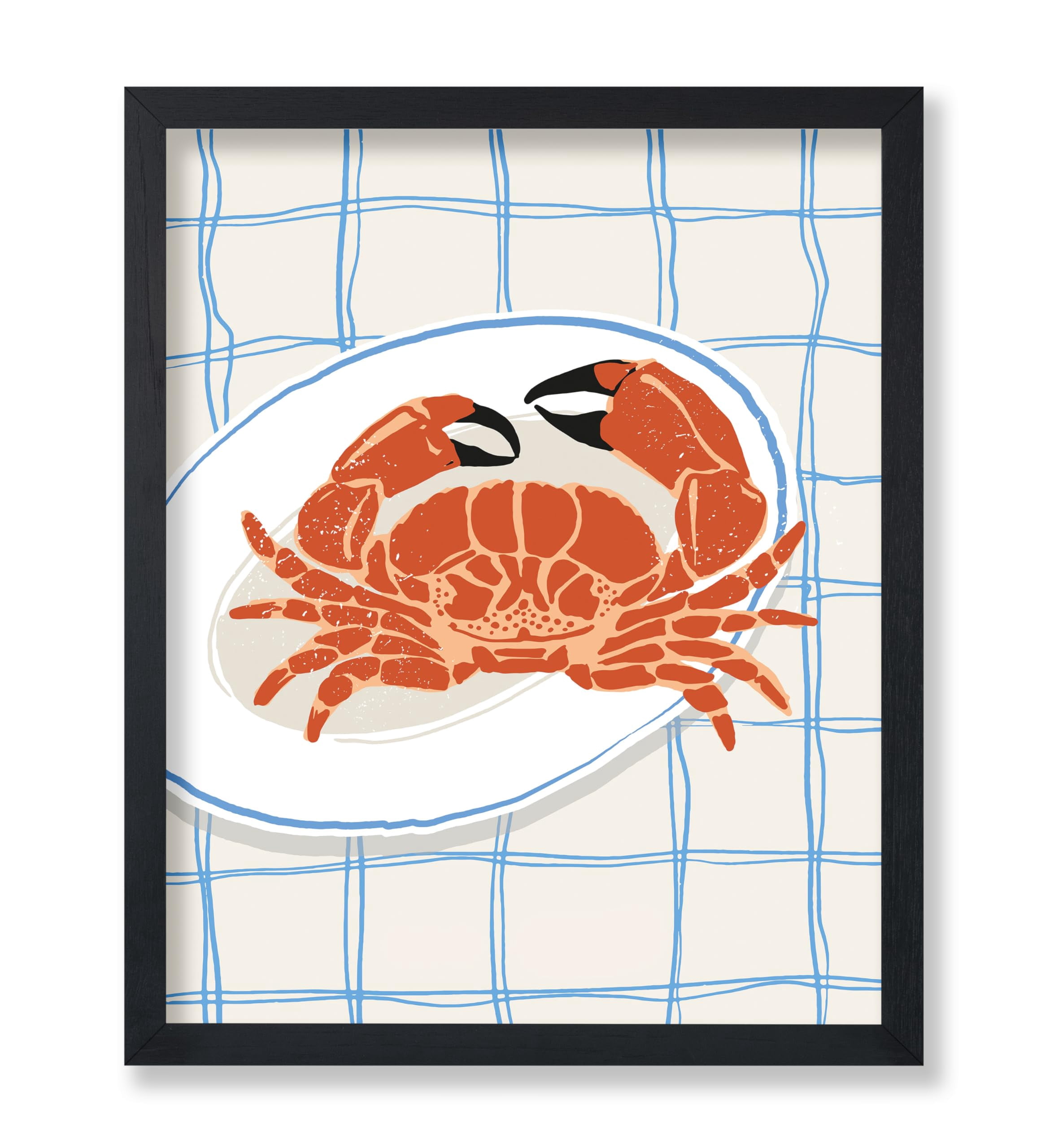 Poster Master Satisfy Your Cravings Poster - Retro Crab Print - Seafood ...