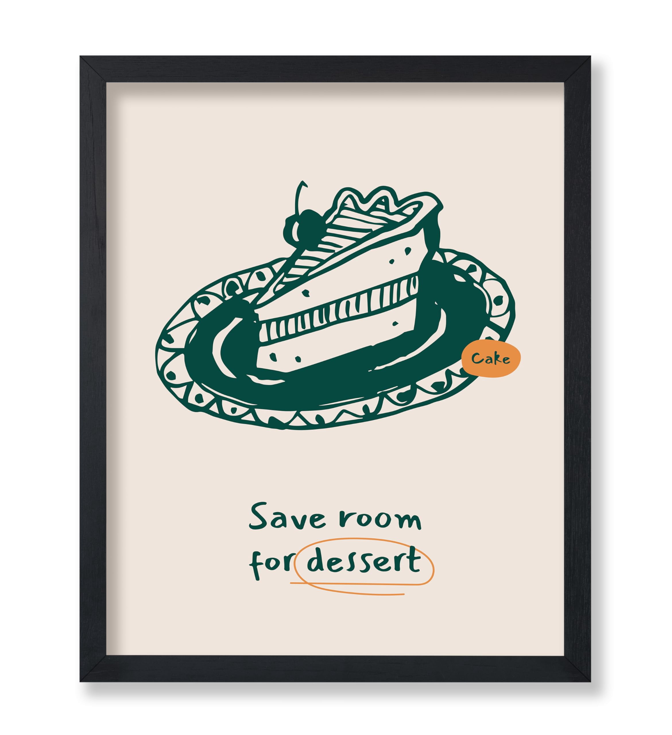 Poster Master Save Room For Dessert Poster - Retro Cake Slice Print ...