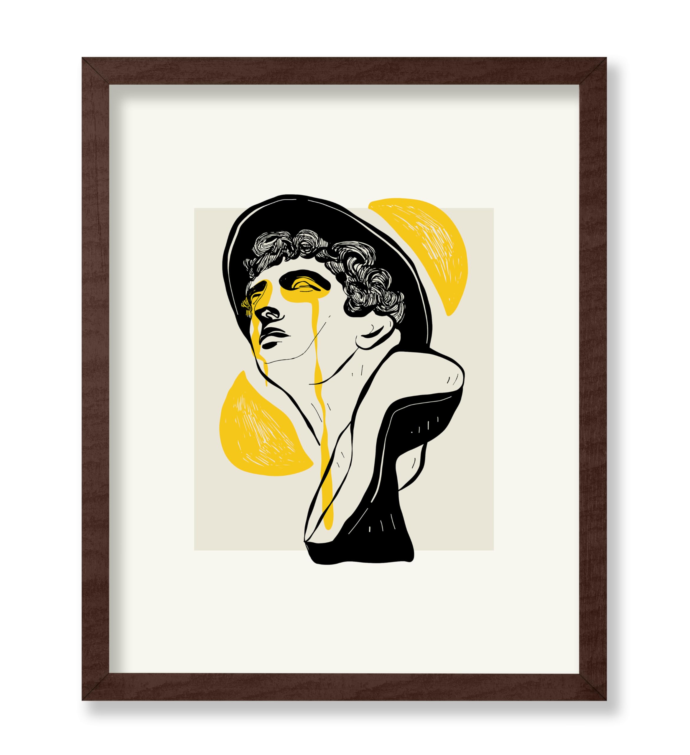 Poster Master Sculpture Poster - Retro Greek God Print - Drawing Art ...