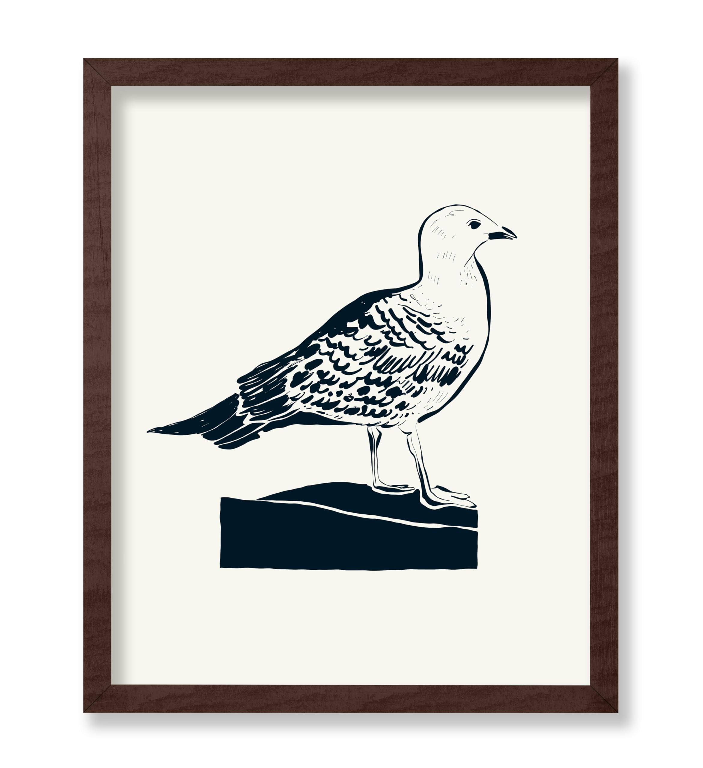 Poster Master Seagull Poster - Retro Bird Print - Seabird Art - Ocean ...