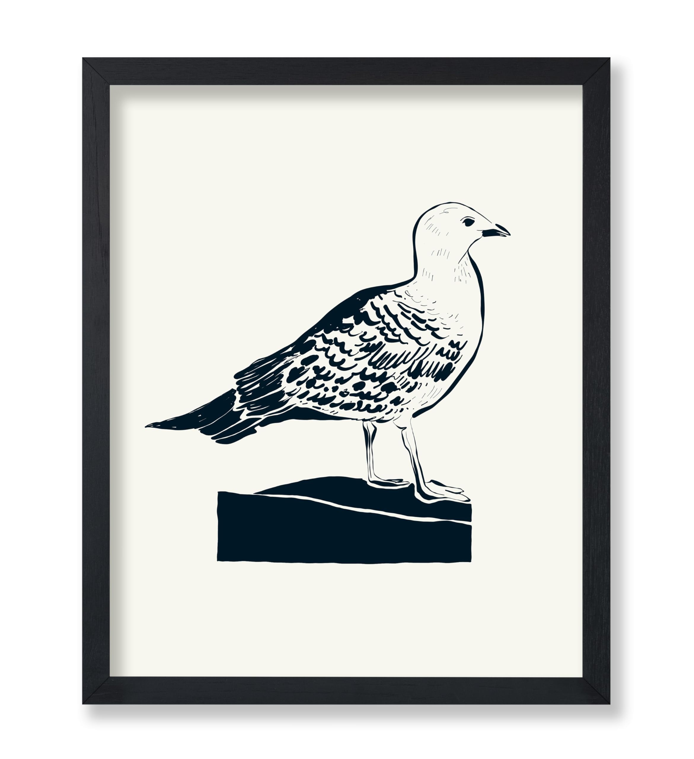 Poster Master Seagull Poster - Retro Bird Print - Seabird Art - Ocean ...