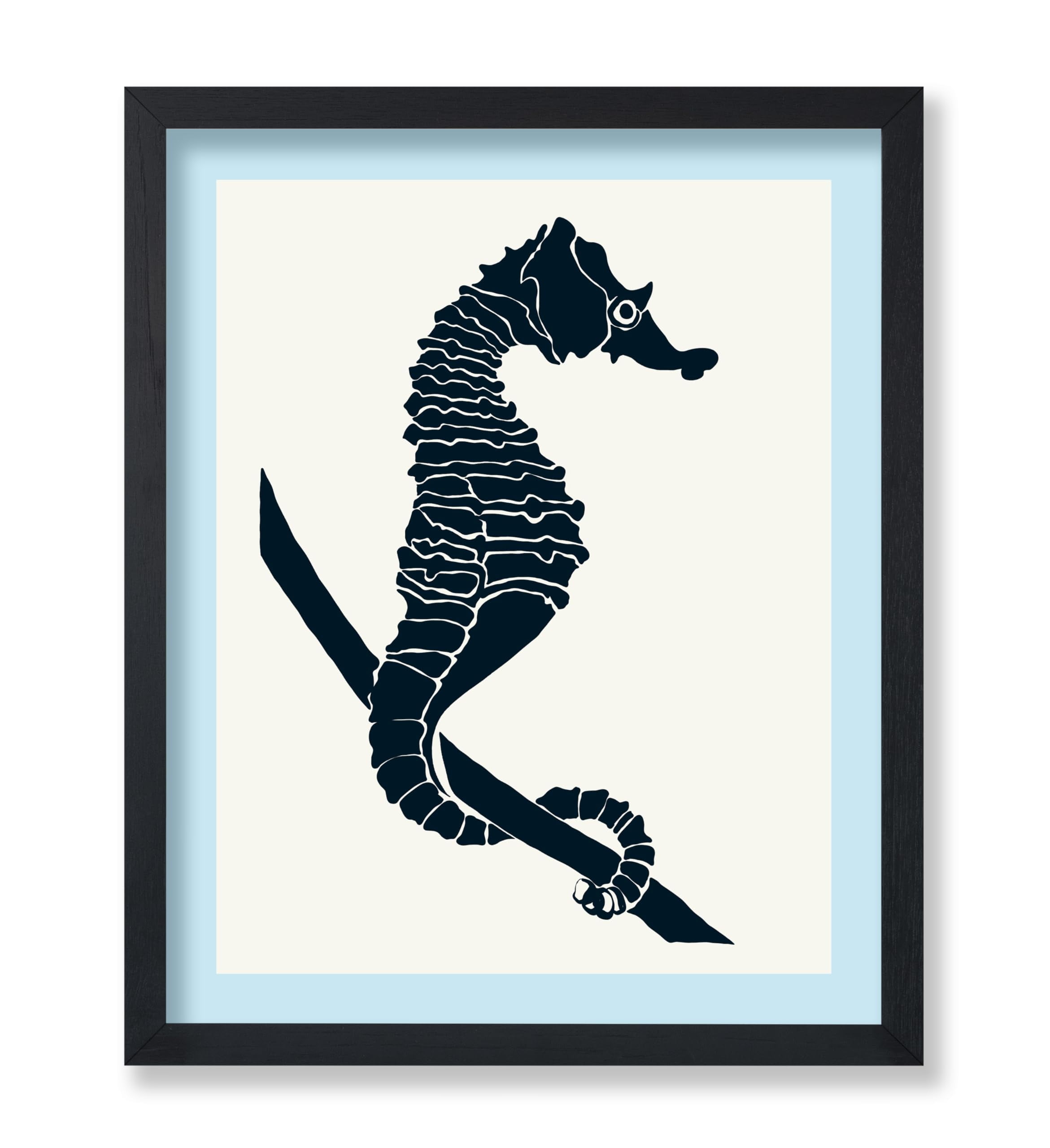 Poster Master Seahorse Poster - Retro Sea Life Print - Marine Fish Art ...