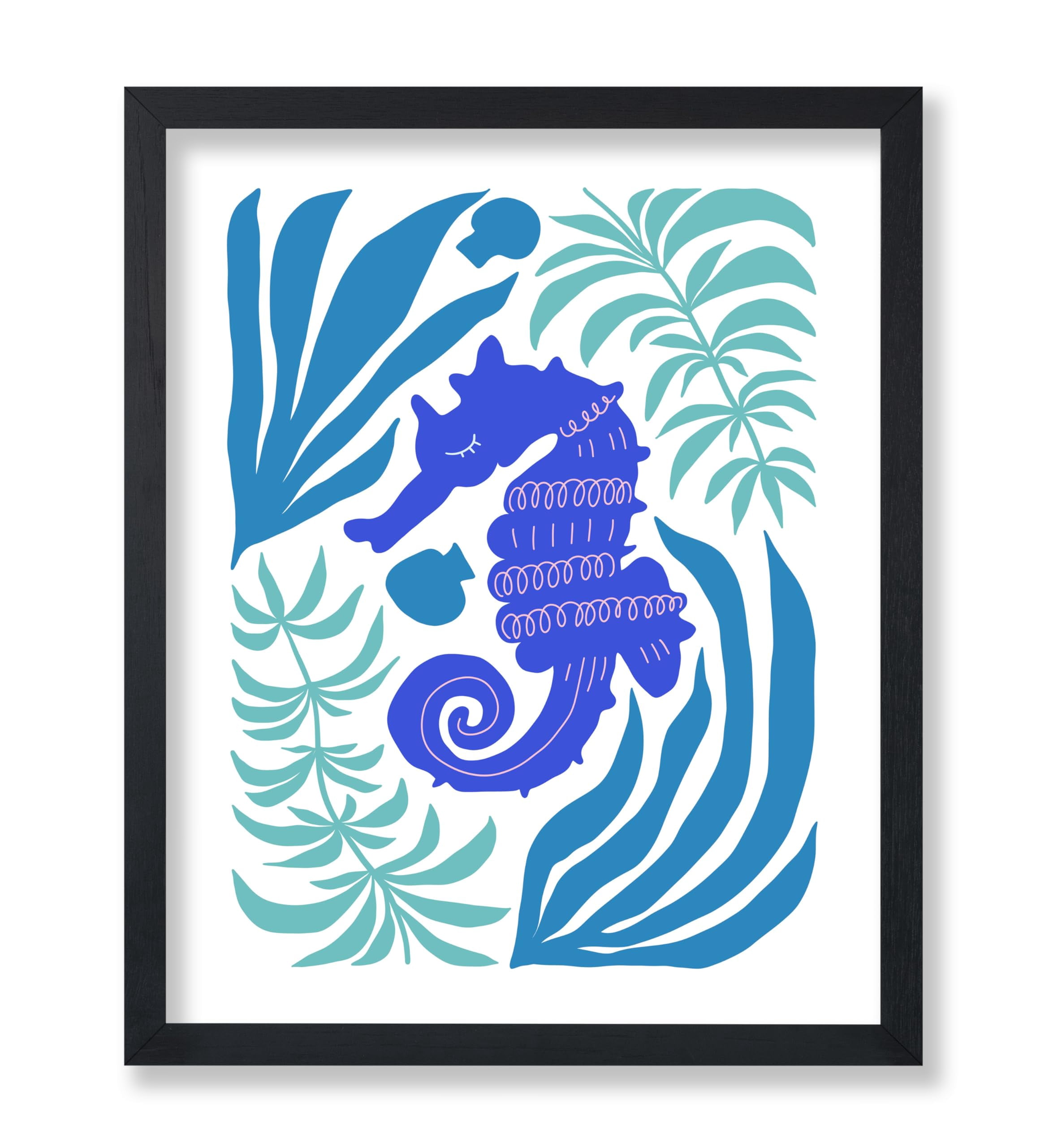 Poster Master Seahorse Poster - Retro Marine Life Print - Aquatic Art ...