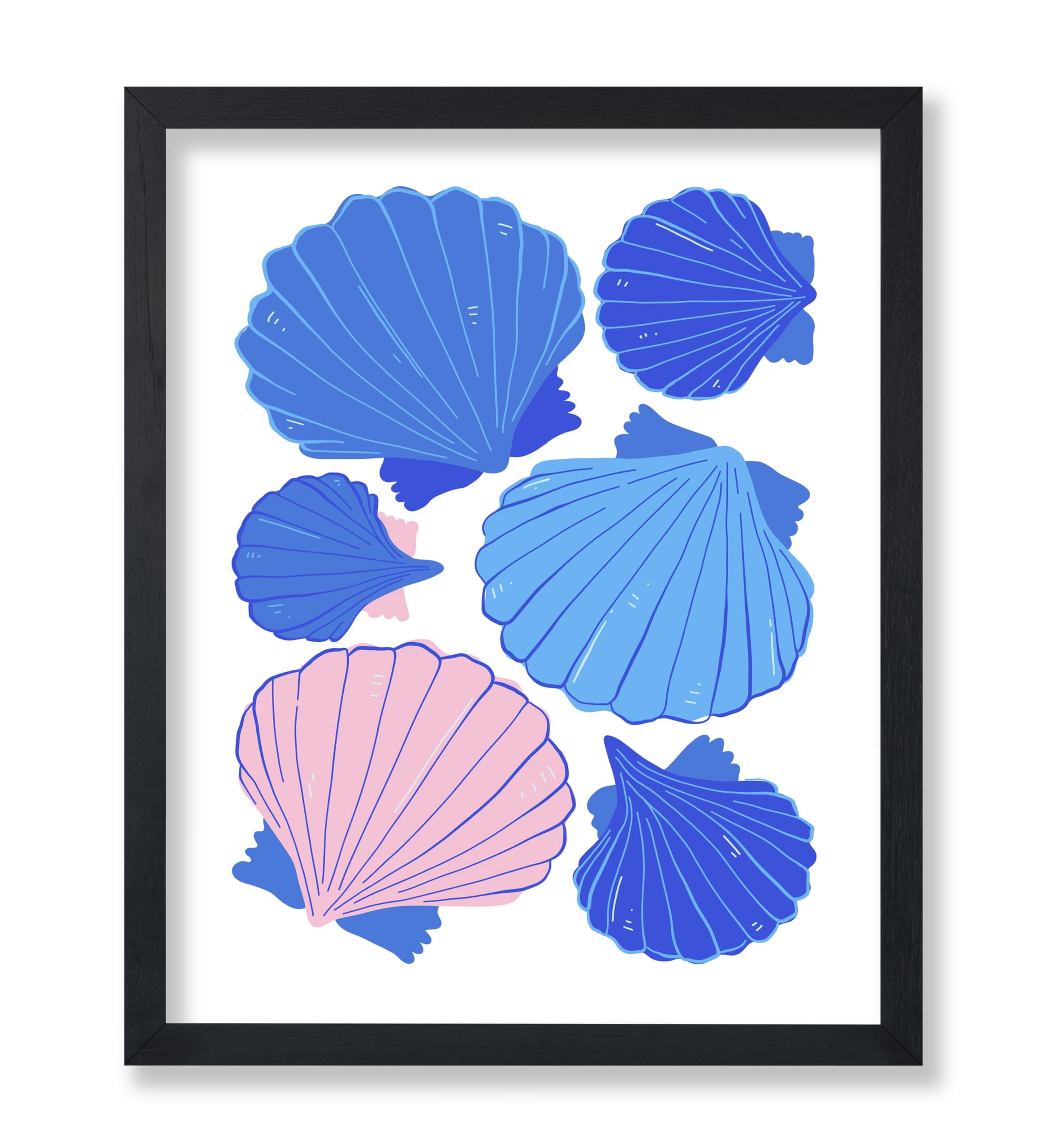 Poster Master Seashell Poster - Retro Aquatic Print - Beach Art - Ocean ...