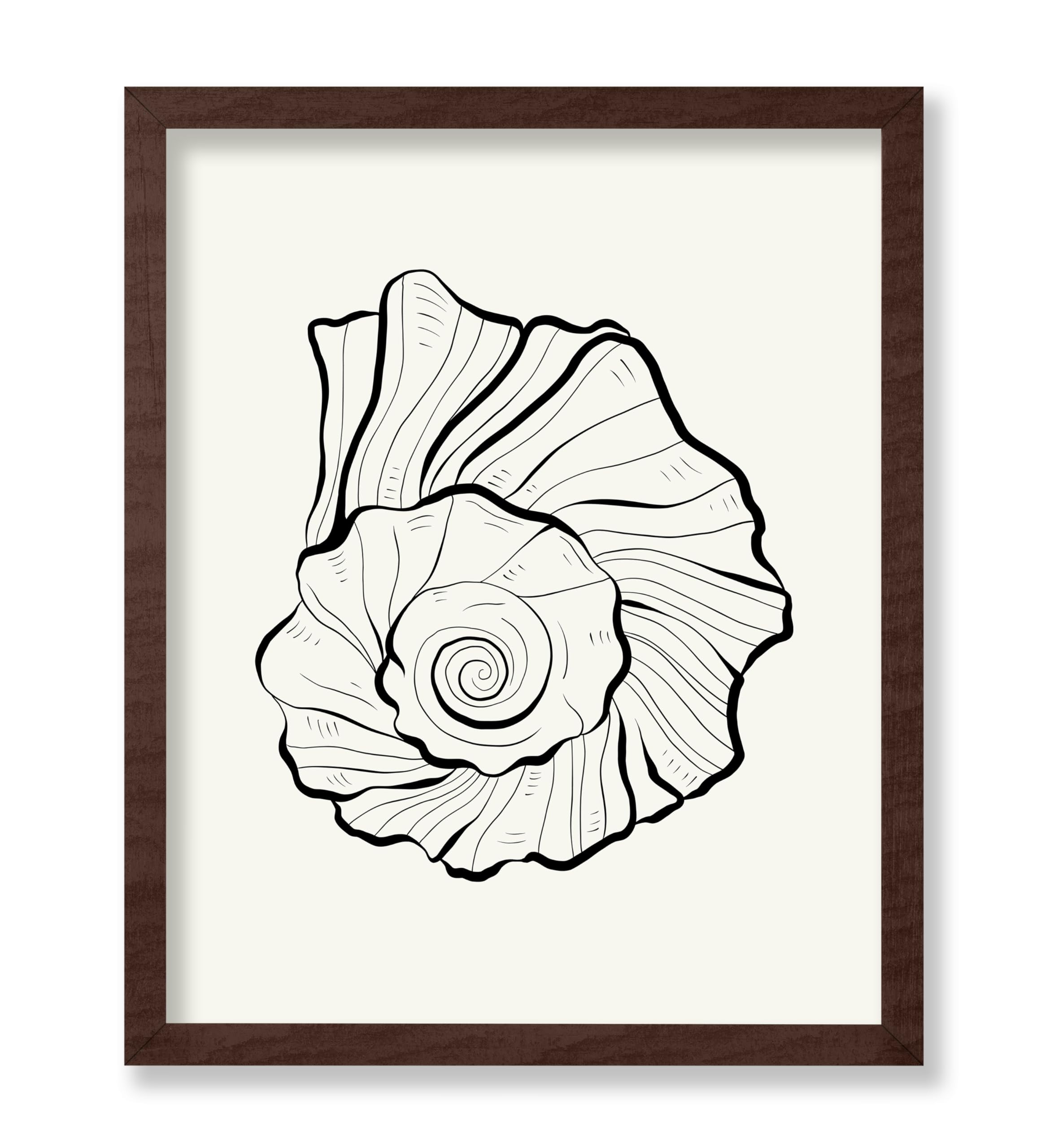 Poster Master Seashell Poster - Retro Aquatic Print - Marine Life Art ...