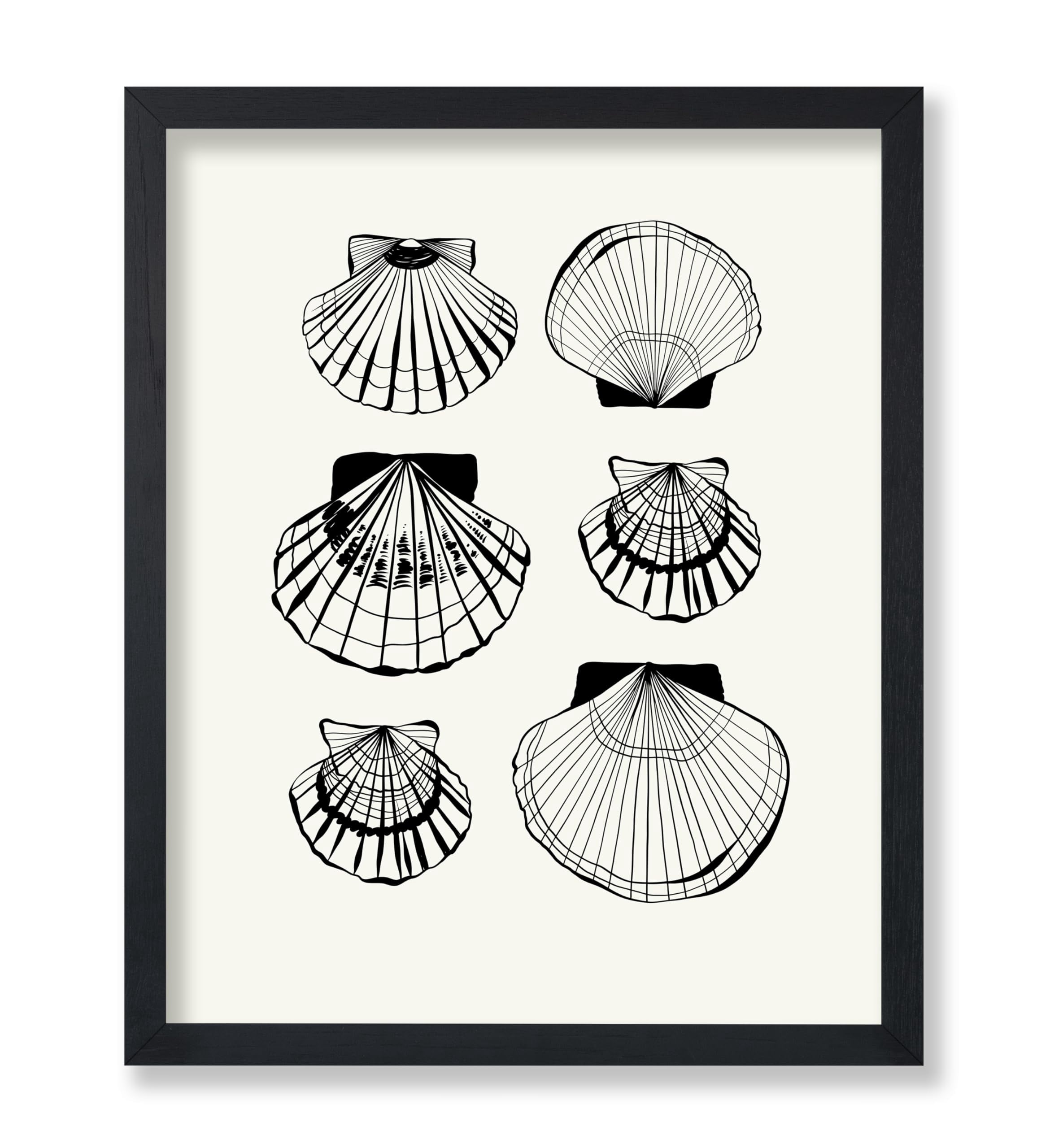 Poster Master Seashell Poster - Retro Aquatic Print - Marine Life Art ...