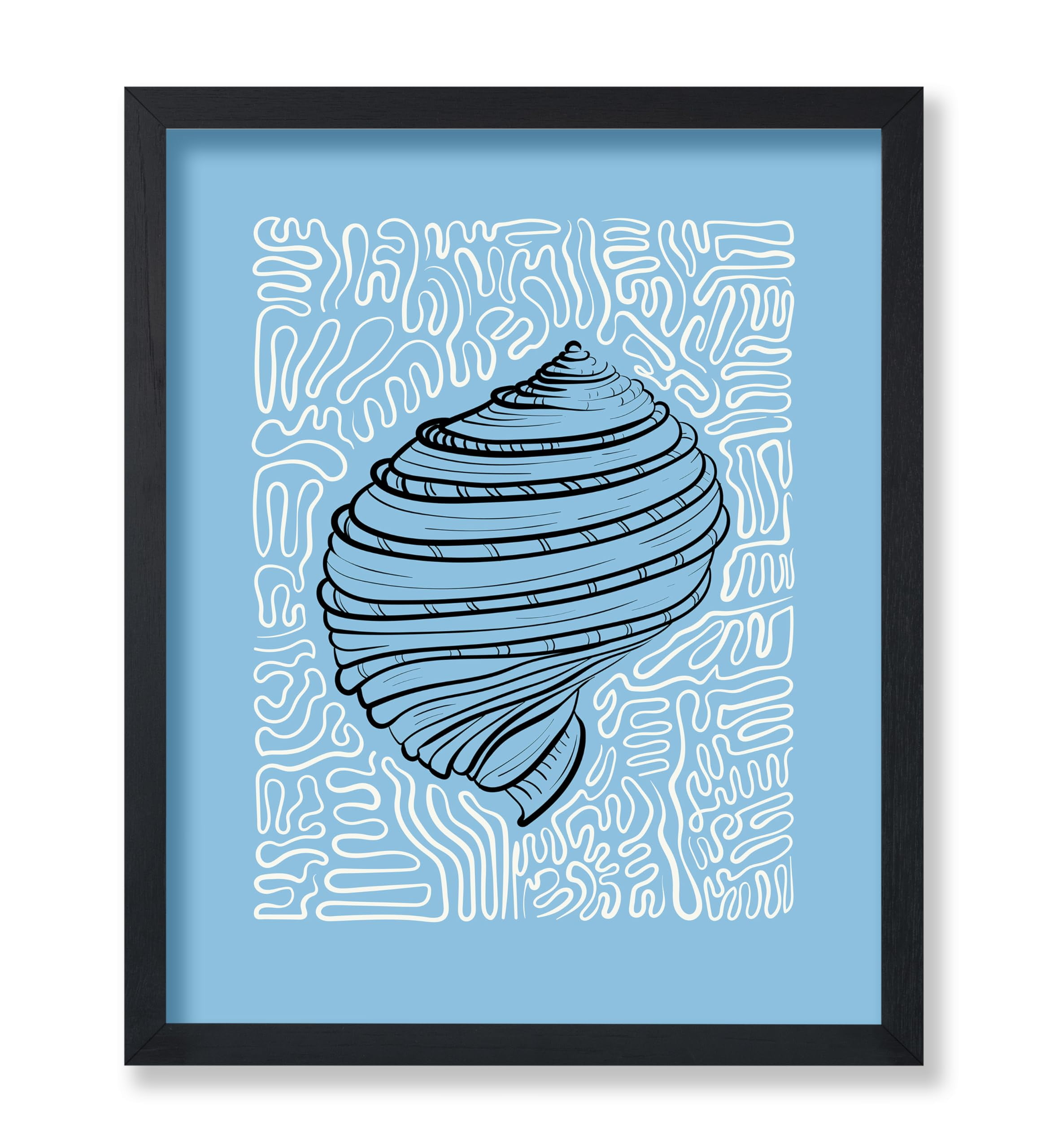 Poster Master Seashell Poster - Retro Marine Life Print - Abstract Art ...