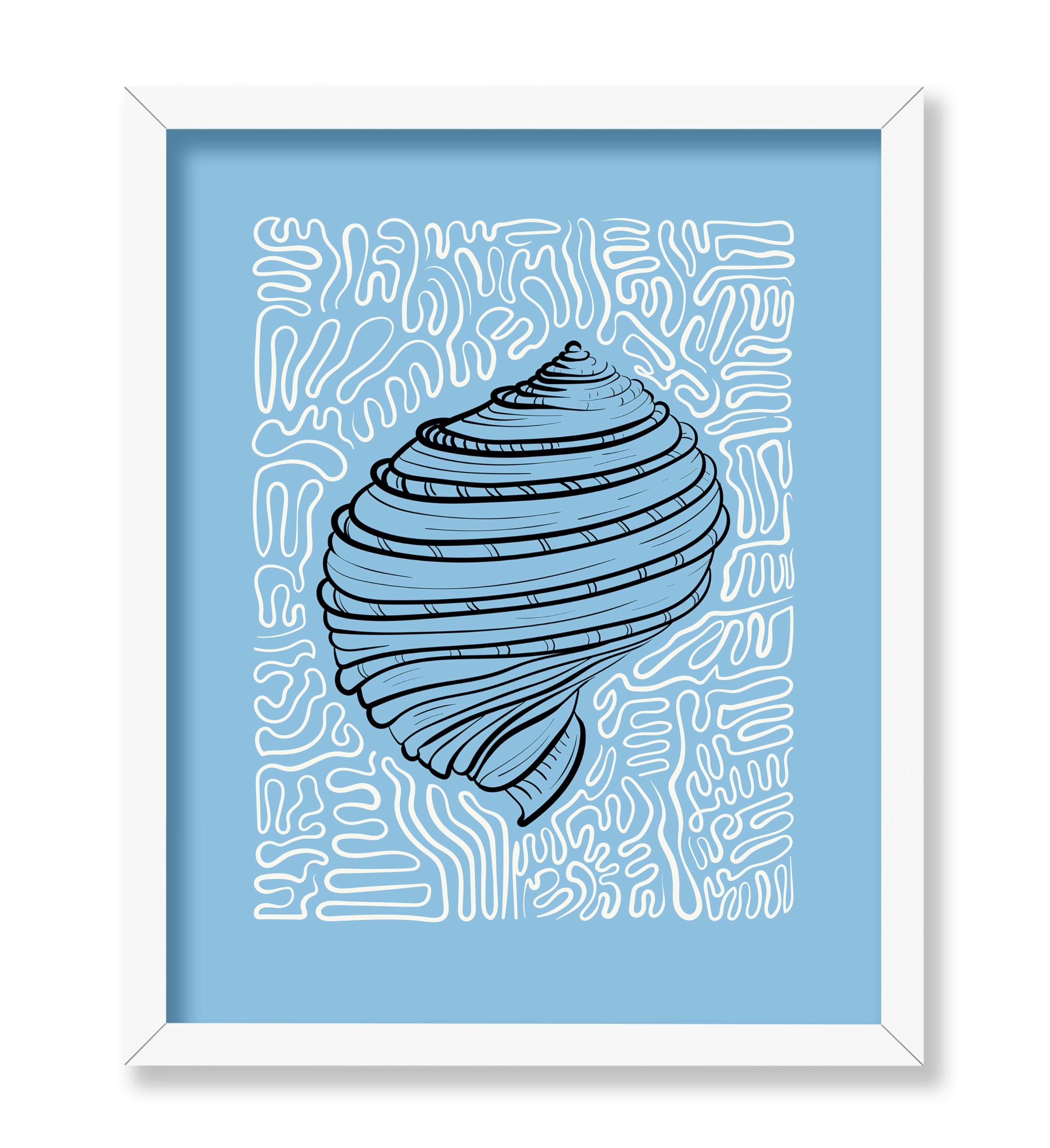 Poster Master Seashell Poster - Retro Marine Life Print - Abstract Art ...