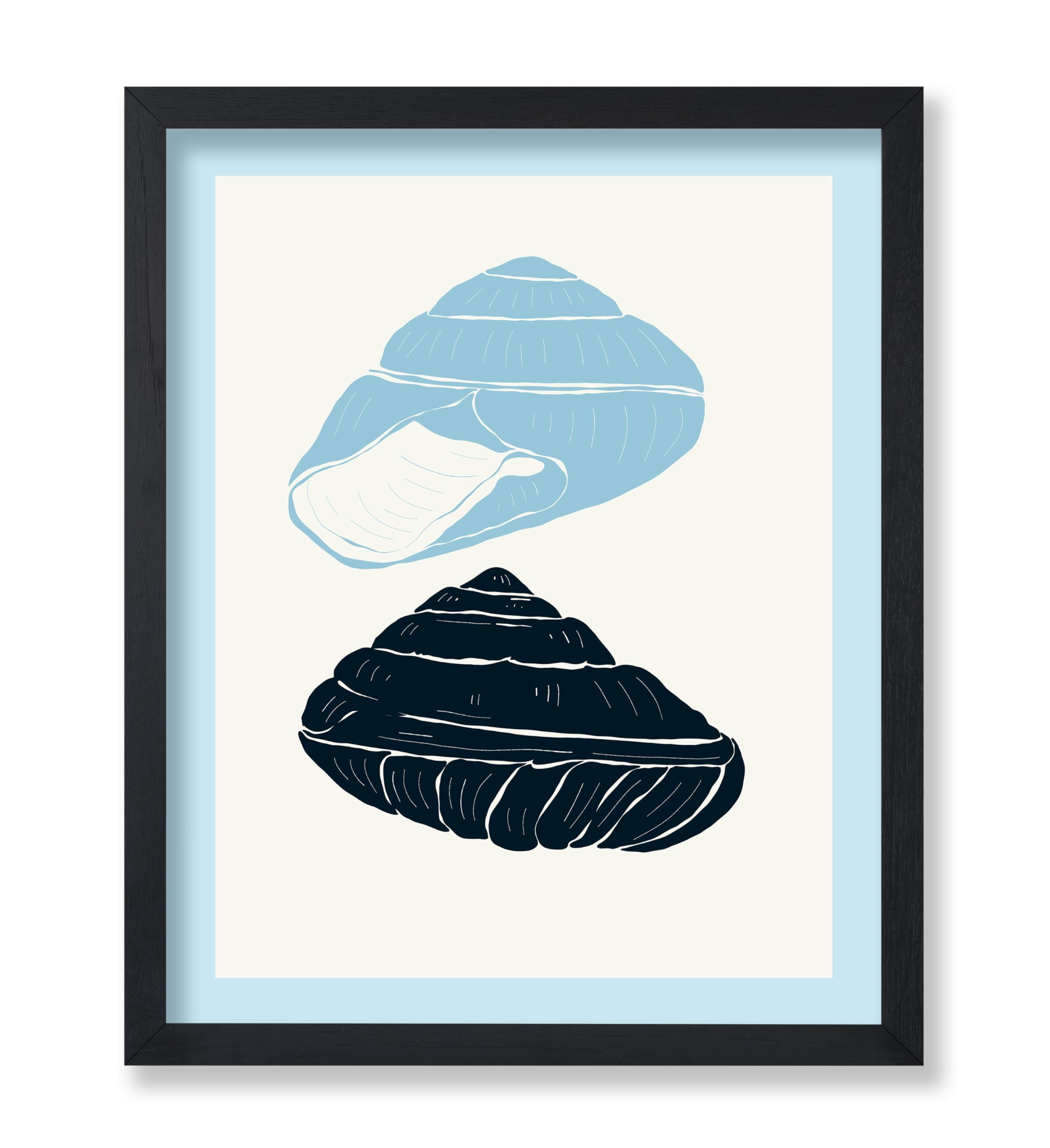 Poster Master Seashells Poster - Retro Aquatic Print - Beach Art ...