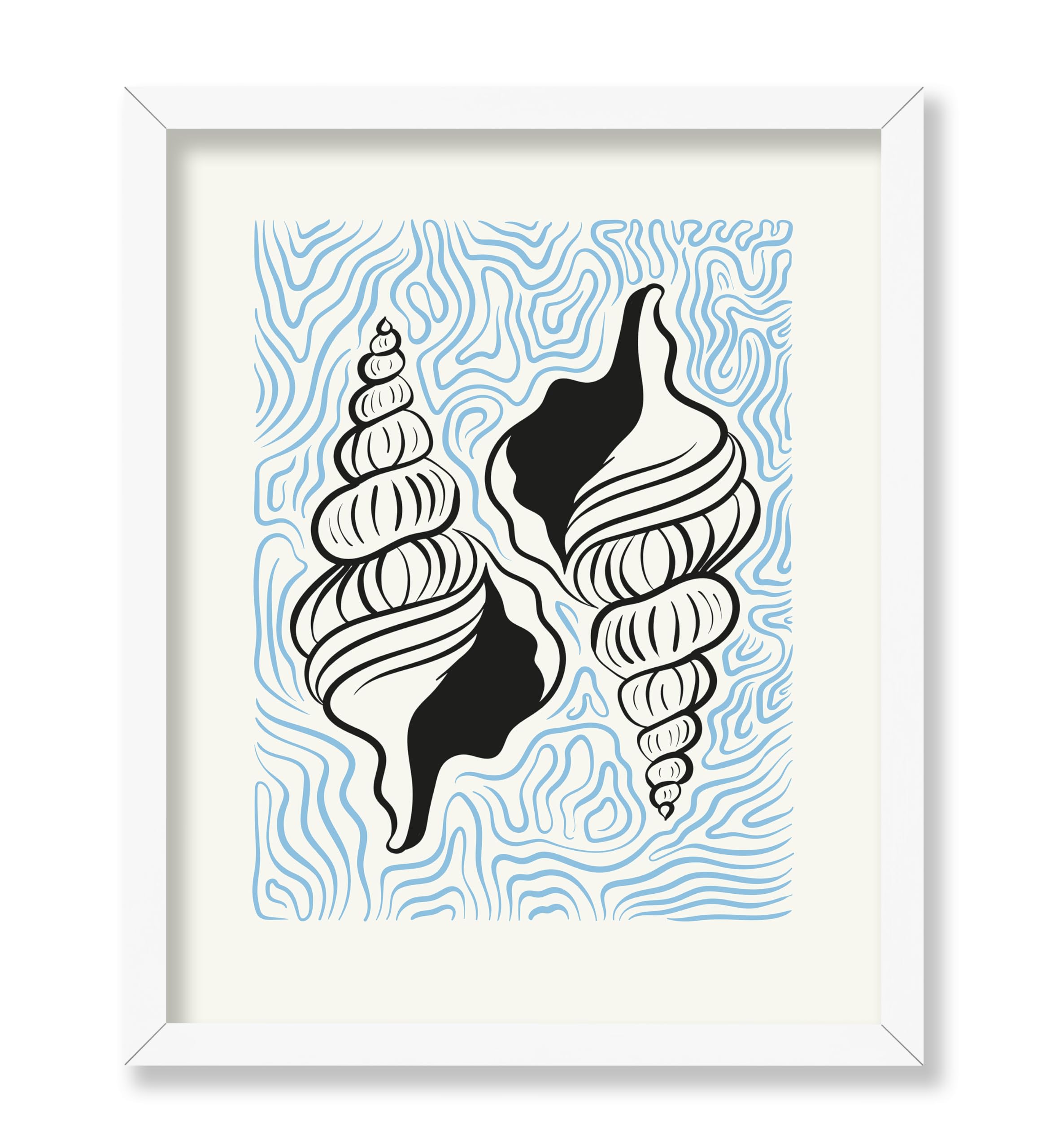 Poster Master Seashells Poster - Retro Marine Life Print - Shell Art ...