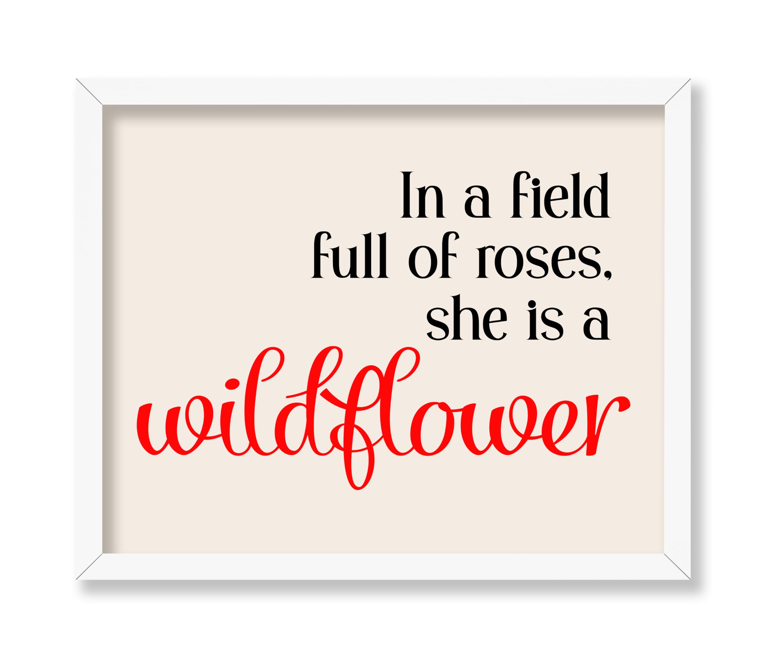 Poster Master She is a Wildflower Poster - Typography Print - Girly Art ...