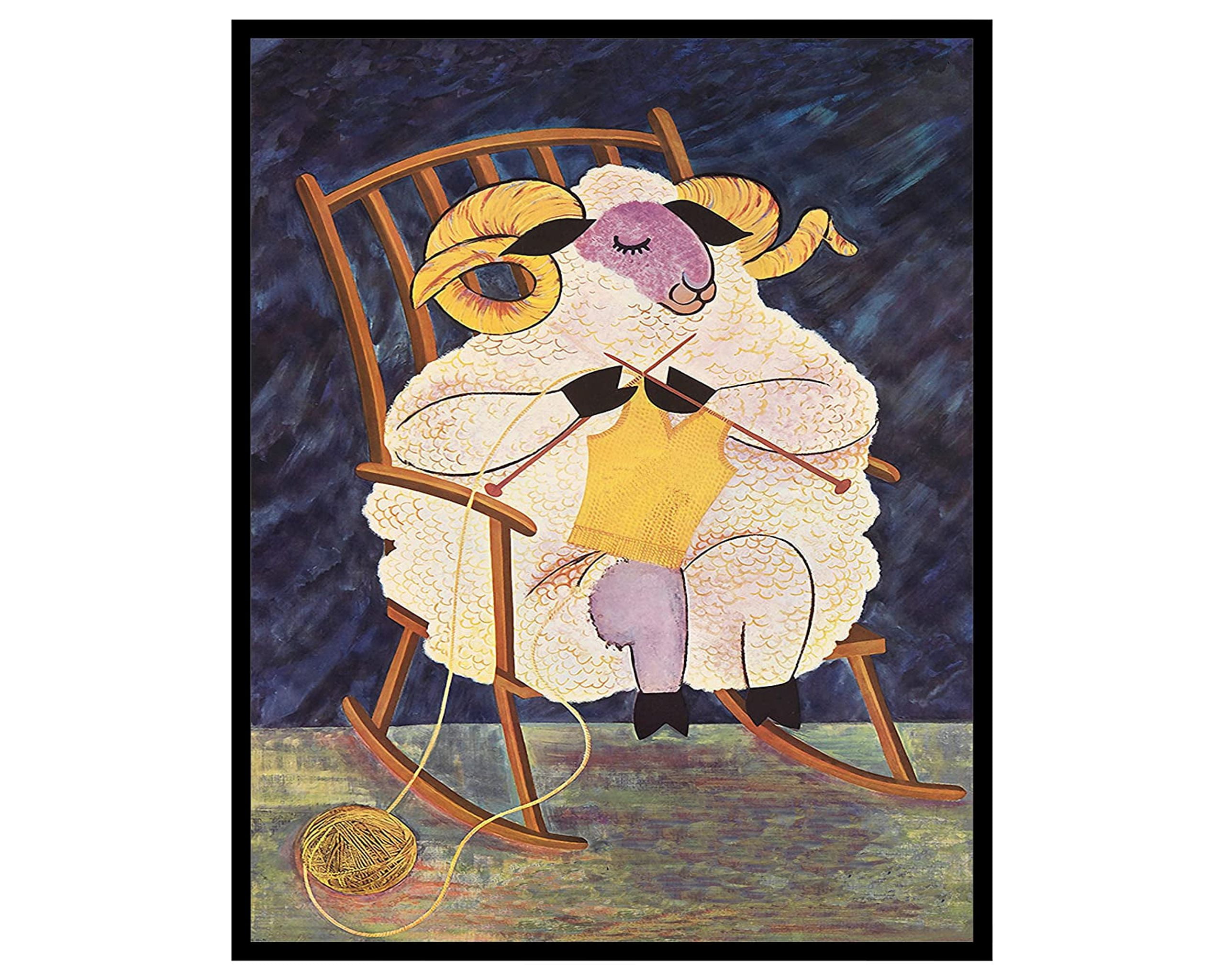 Poster Master Sheep Wall Art - Vintage Wall Art - Sheep Print - Retro ...
