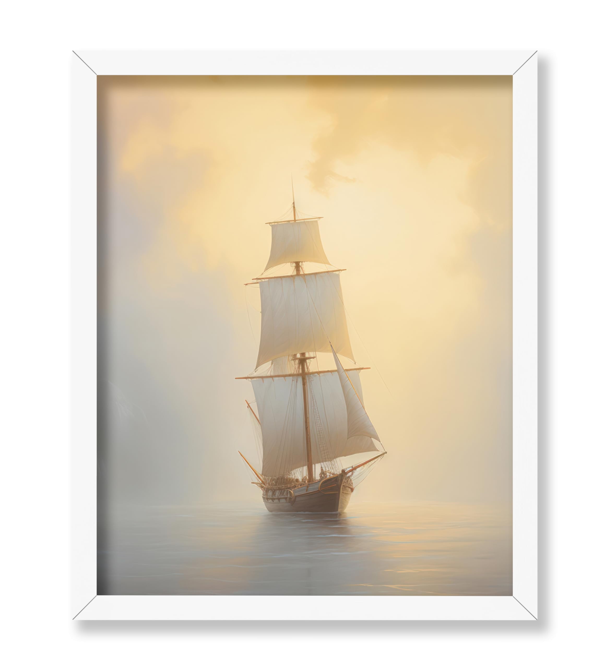 Poster Master Ship Poster - Retro Sailing Print - Seascape Art ...