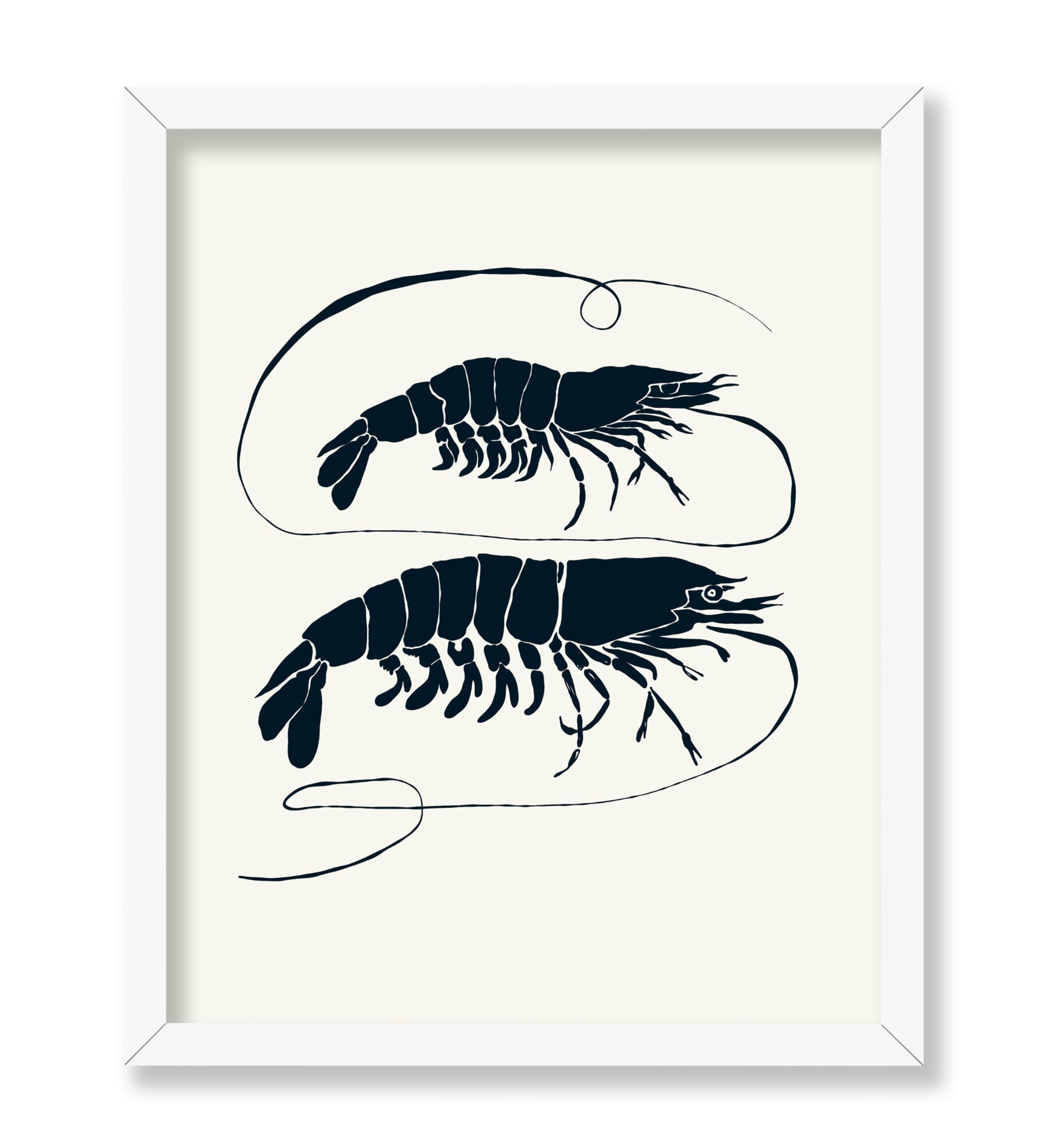 Poster Master Shrimp Poster - Retro Marine Life Print - Fish Art ...
