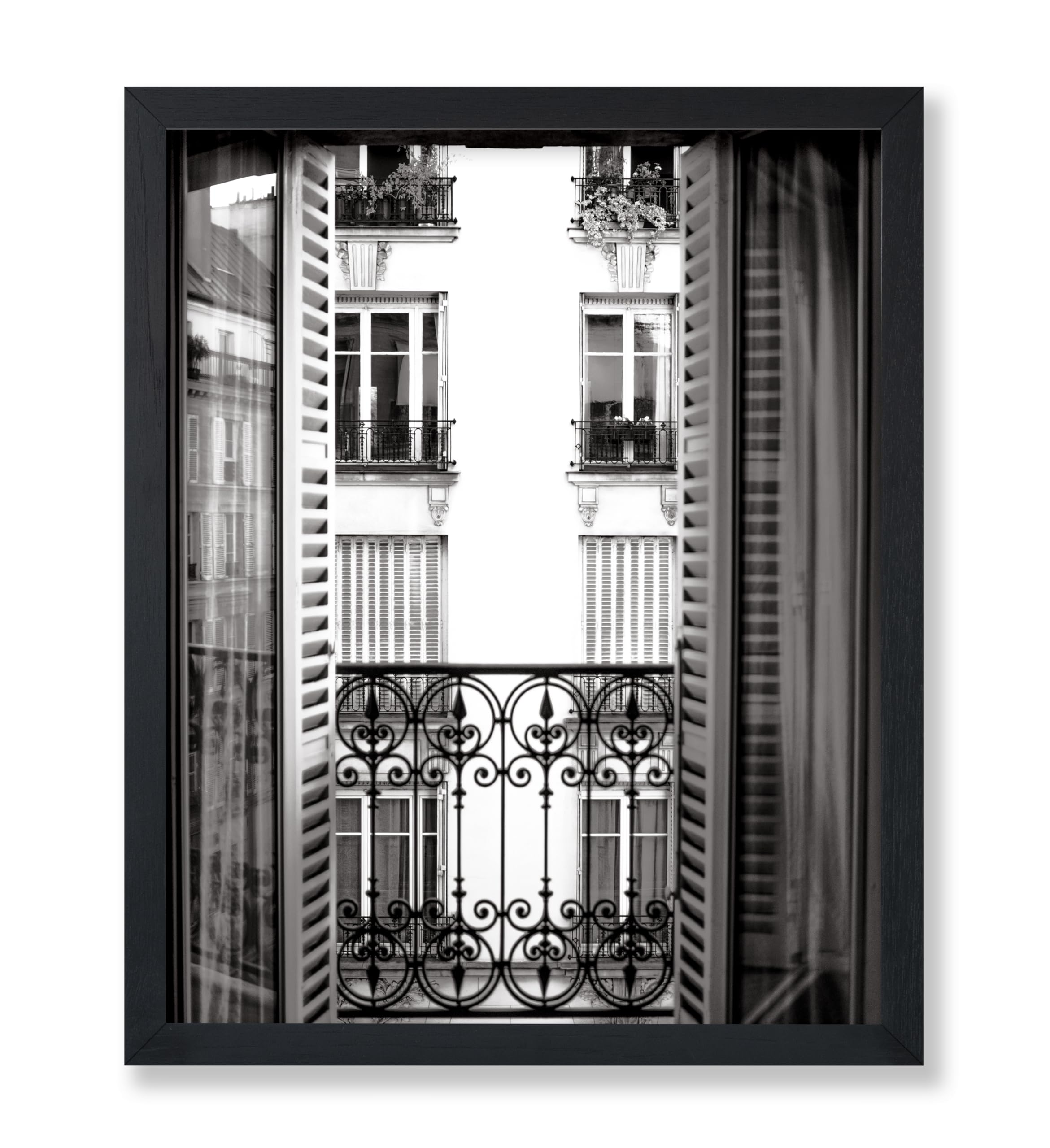 Poster Master Shutters Opening Onto Balcony Poster - Parisian Home ...