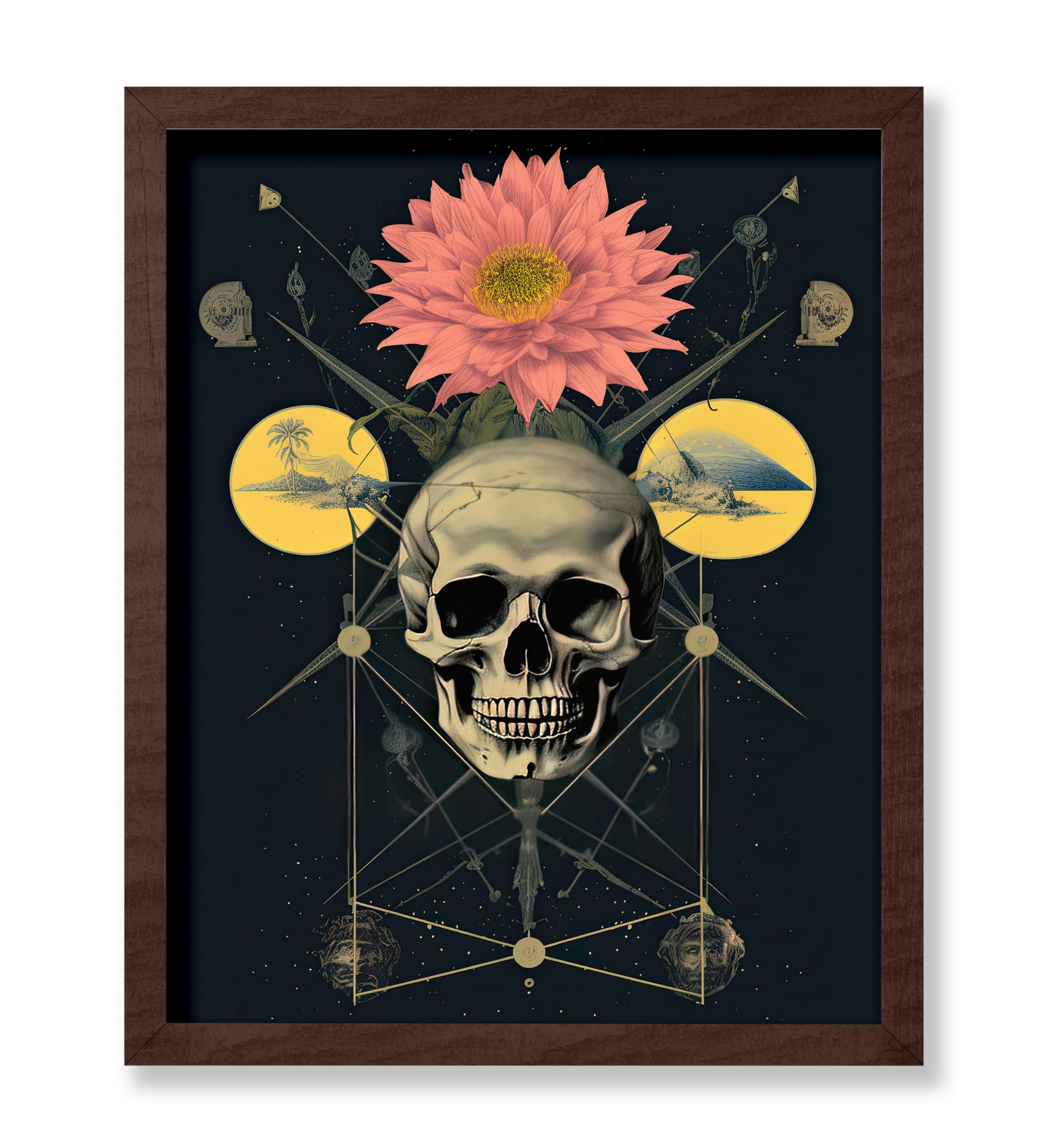 Poster Master Skull Poster - Skeleton Print - Trippy Art - Surreal Art ...