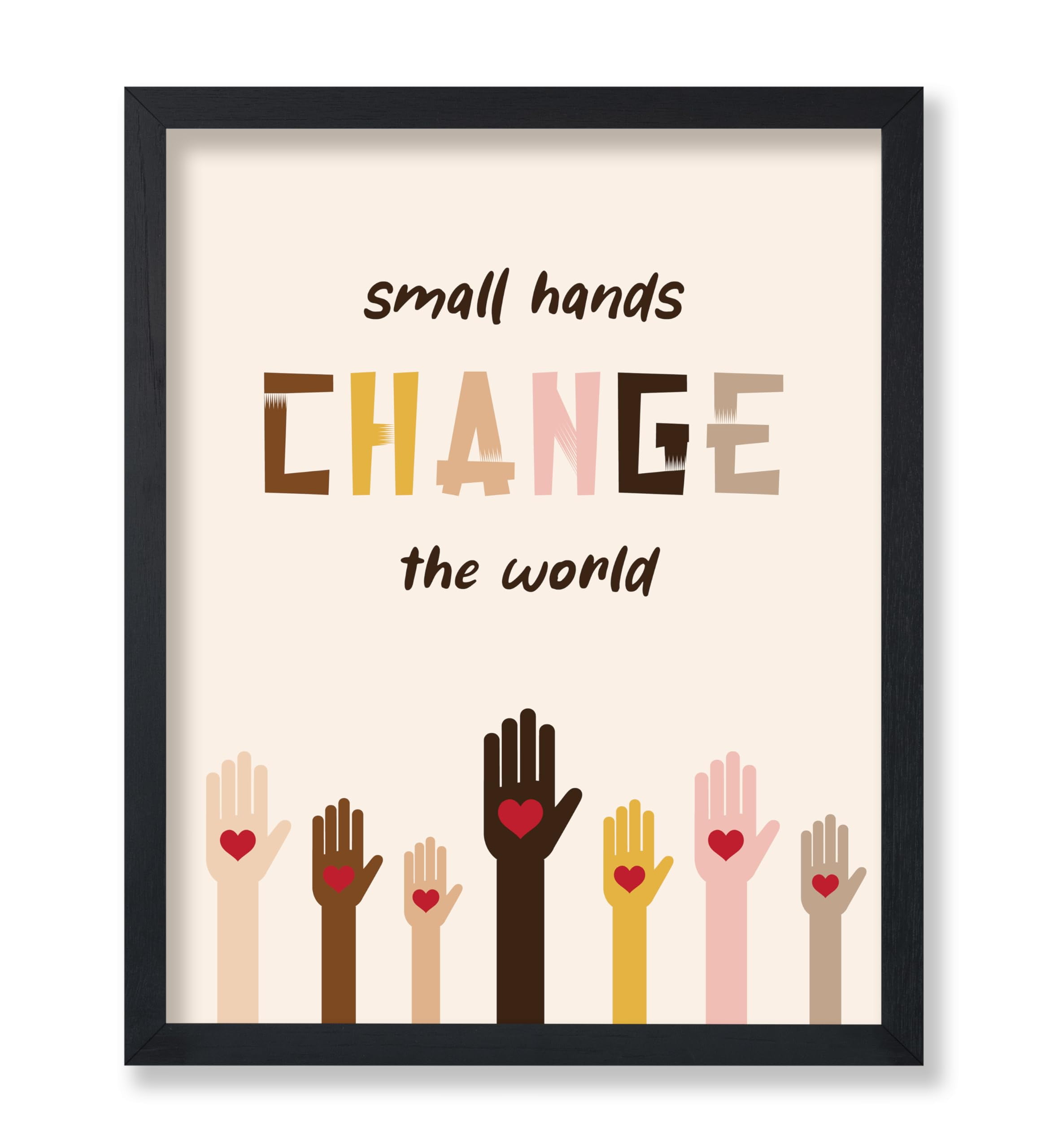 Poster Master Small Hands Change The World Poster - Motivational Print ...