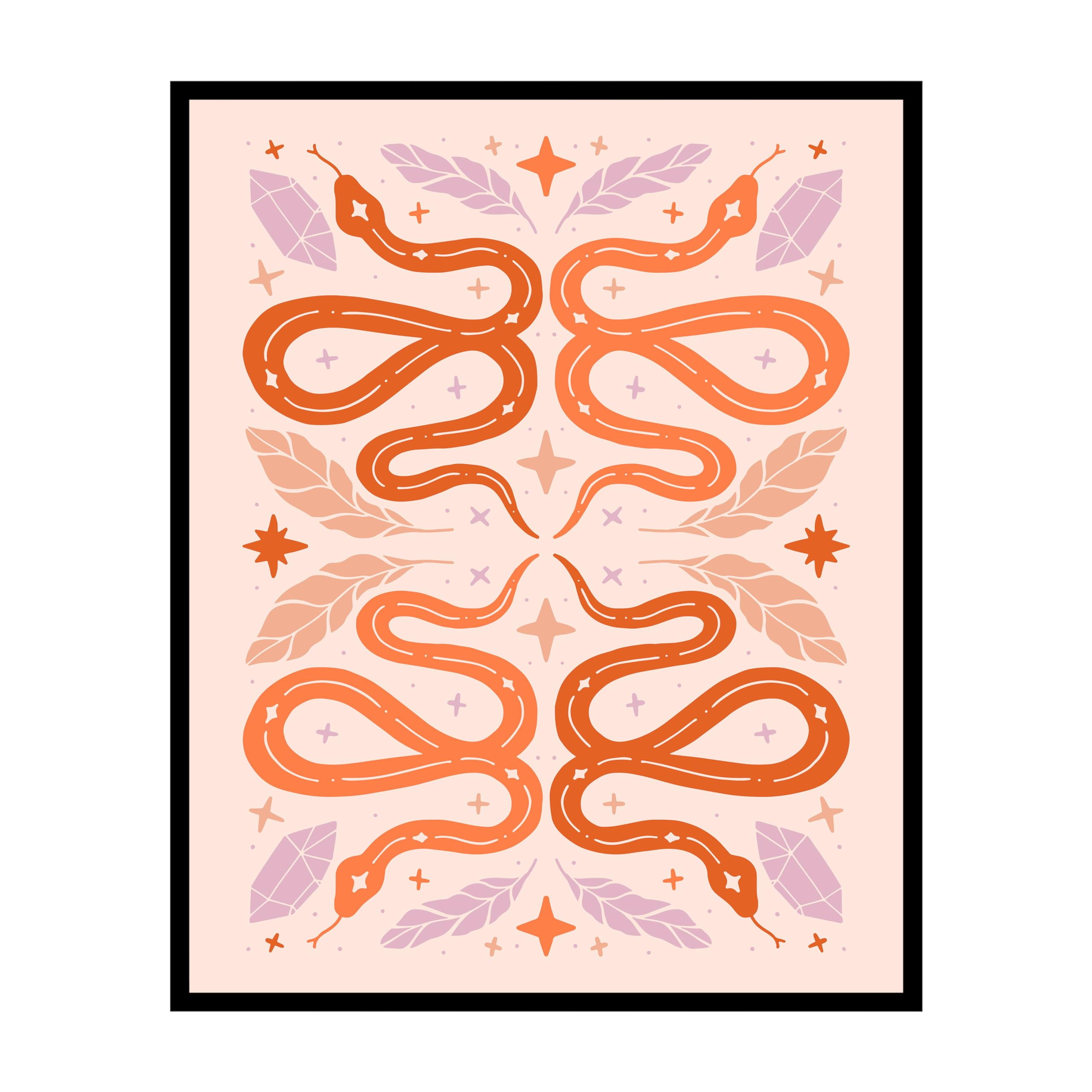 Poster Master Snakes Poster - Retro Reptile Print - Trendy Art - Modern ...