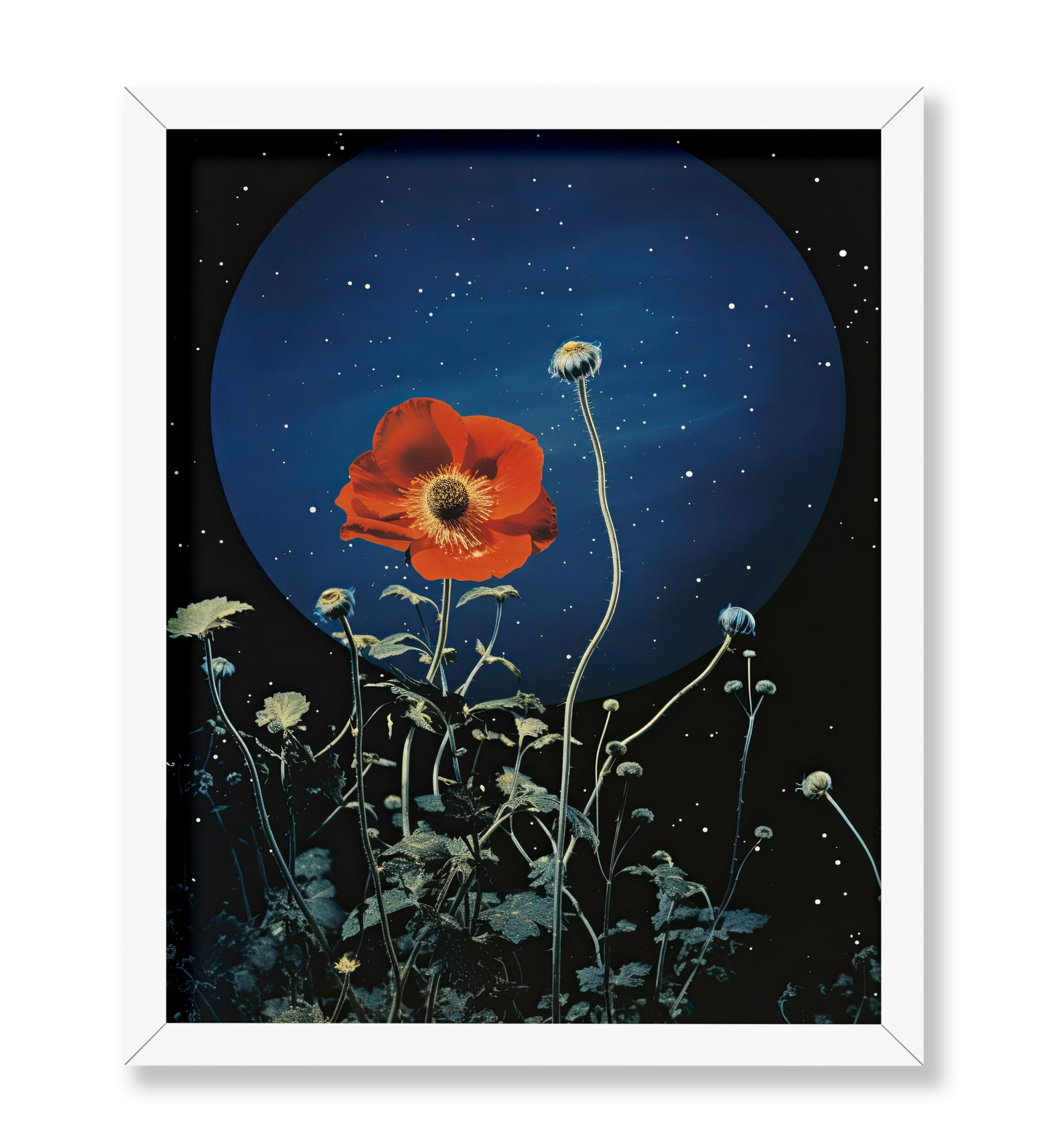 Poster Master Space Poster - Blue Moon Print - Surreal Art - Modern Art ...