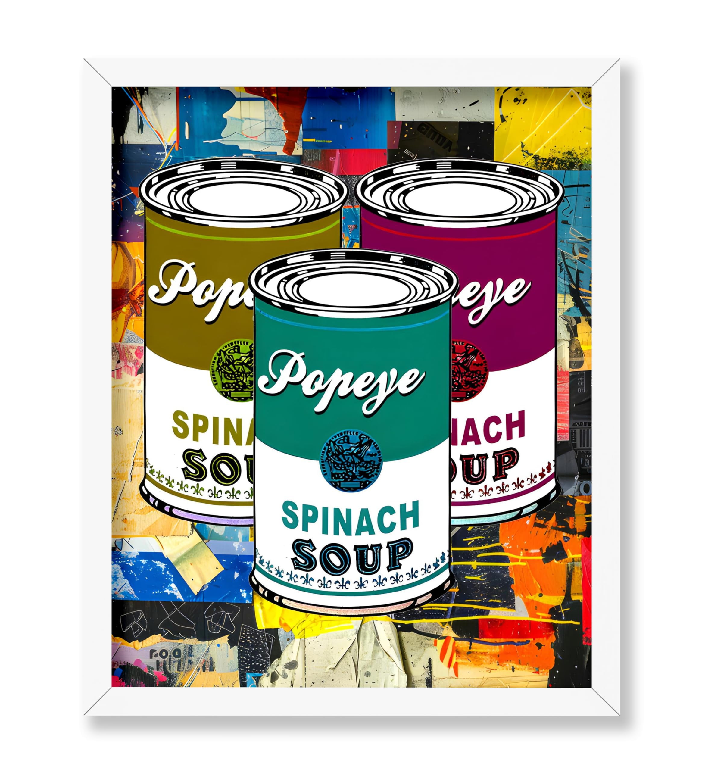 Poster Master Spinach Soup Poster - Soup Cans Print - Food & Drink Art ...