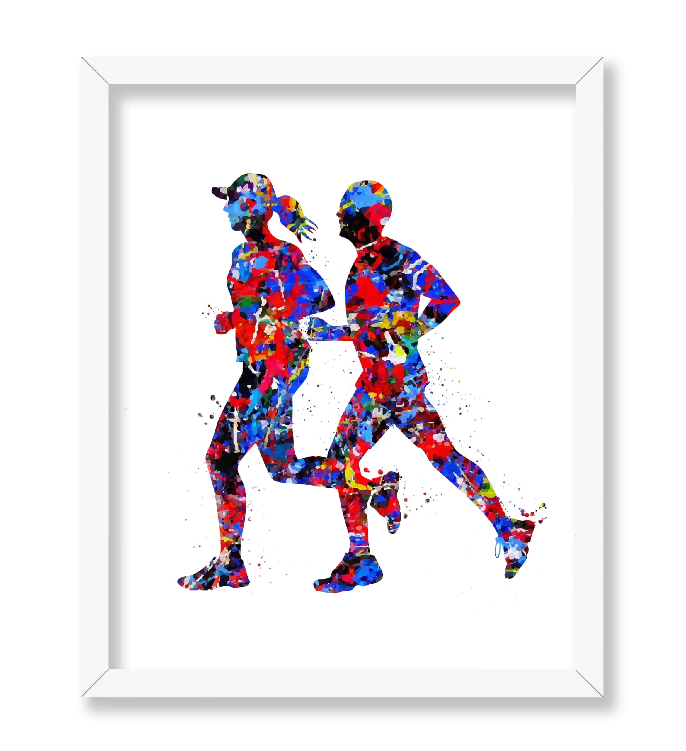 Poster Master Sports Poster - Couple Running Print - Sports Art ...