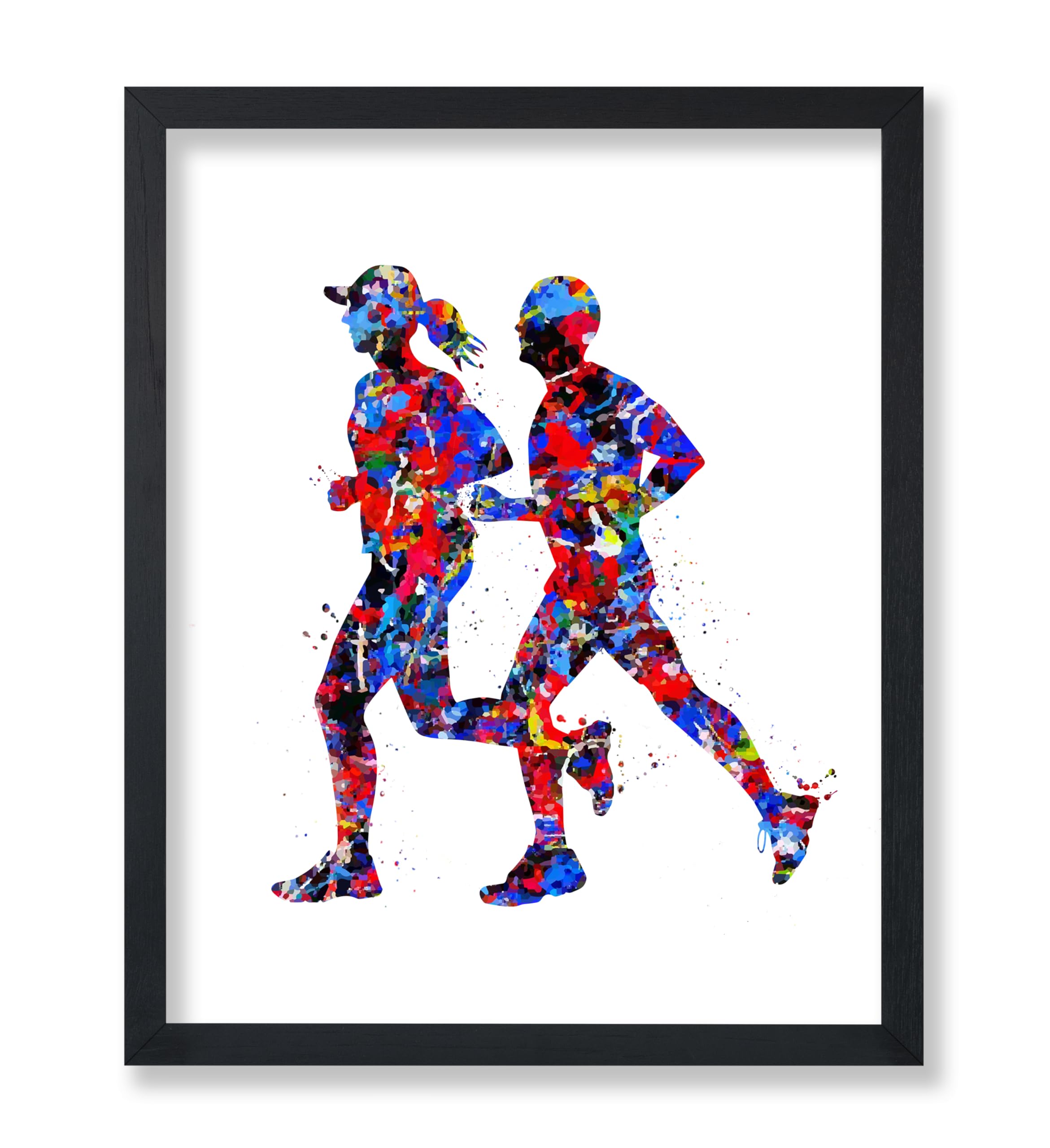 Poster Master Sports Poster - Couple Running Print - Sports Art ...