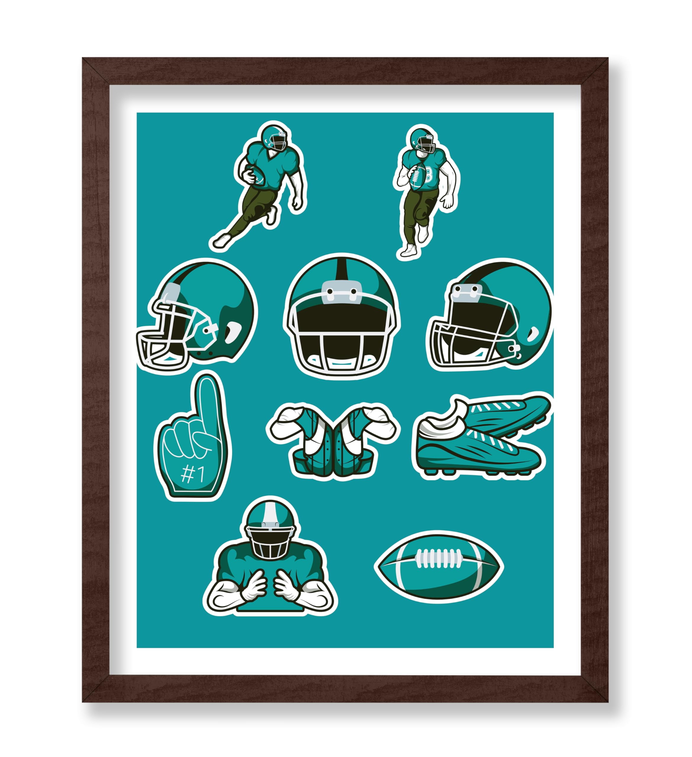 Poster Master Sports Poster - Football Gears Print - Green Football Art ...