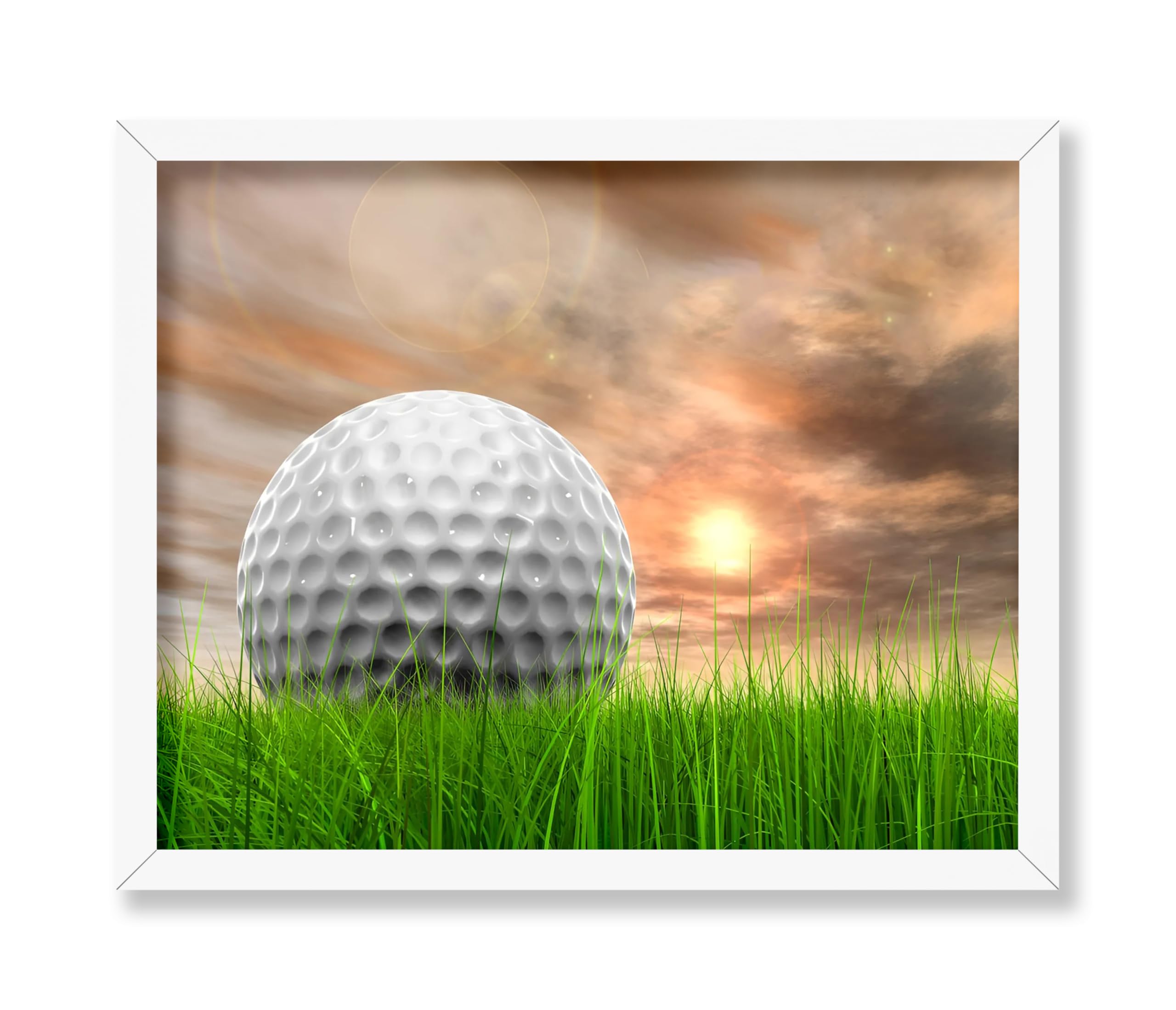 Poster Master Sports Poster - Golf Ball Print - Sunset Art - Golfing ...