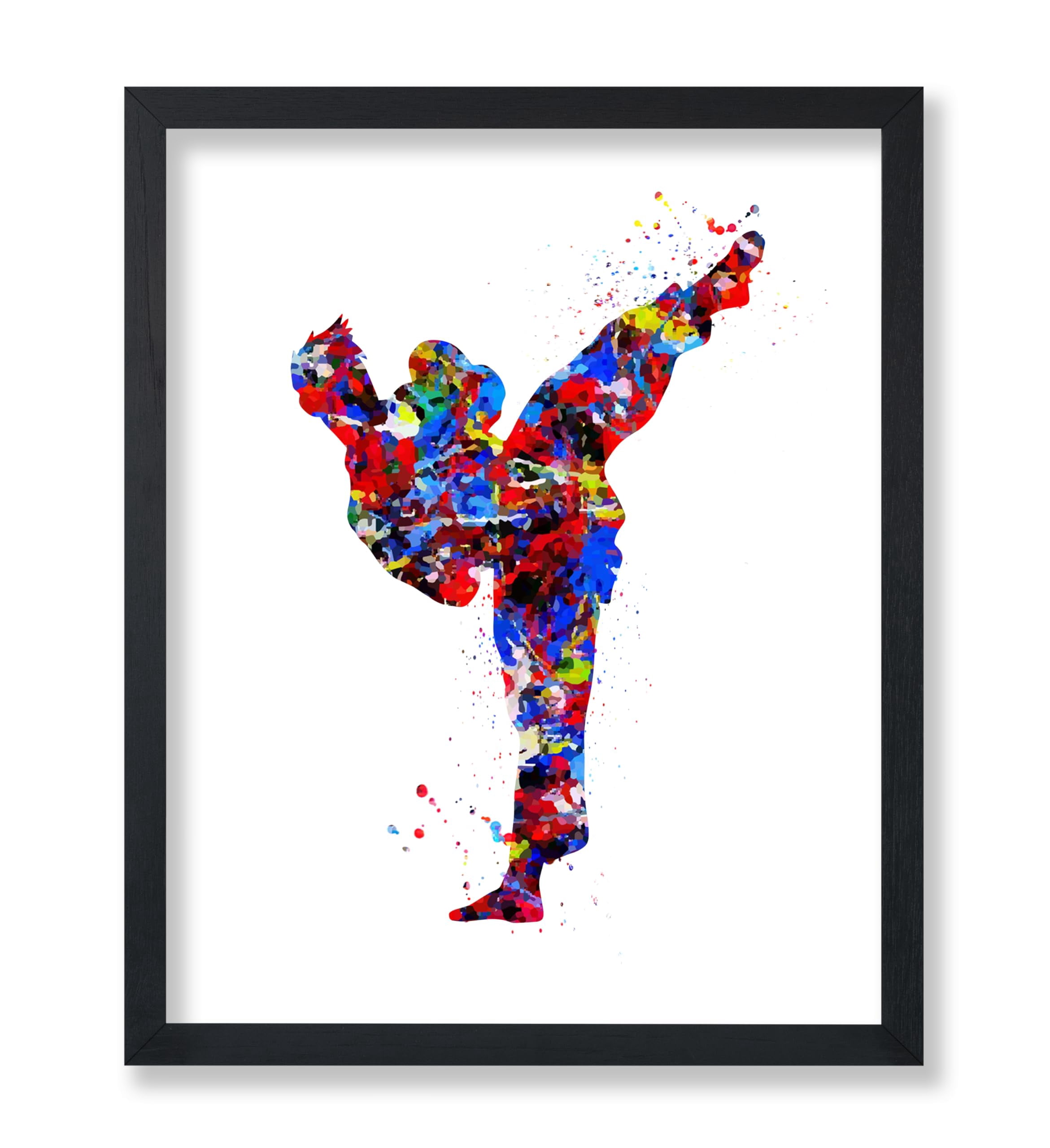 Poster Master Sports Poster - Martial Arts Print - Standing Kick Art ...