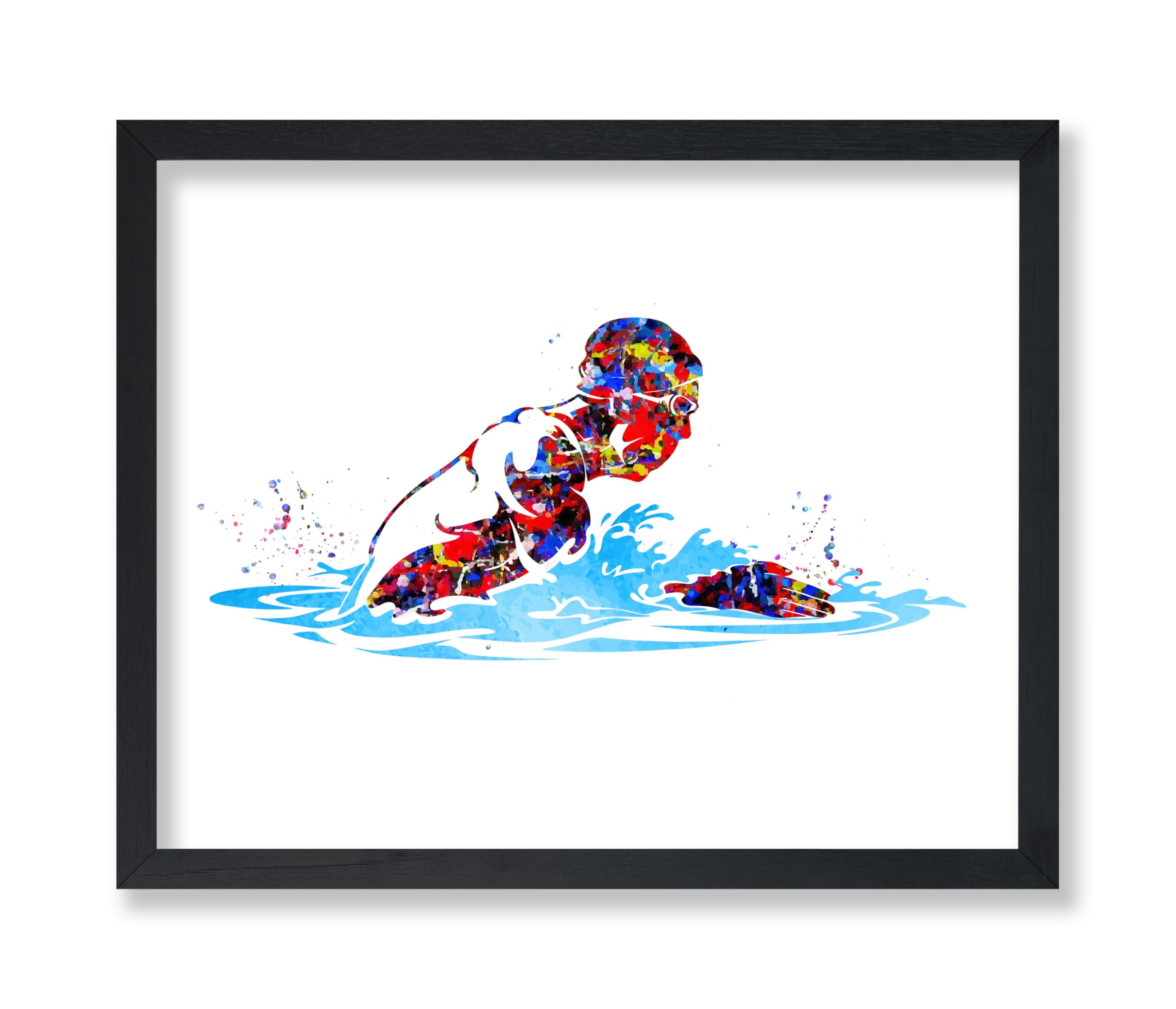 Poster Master Sports Poster - Swimmer Print - Swimming Art - Watercolor ...