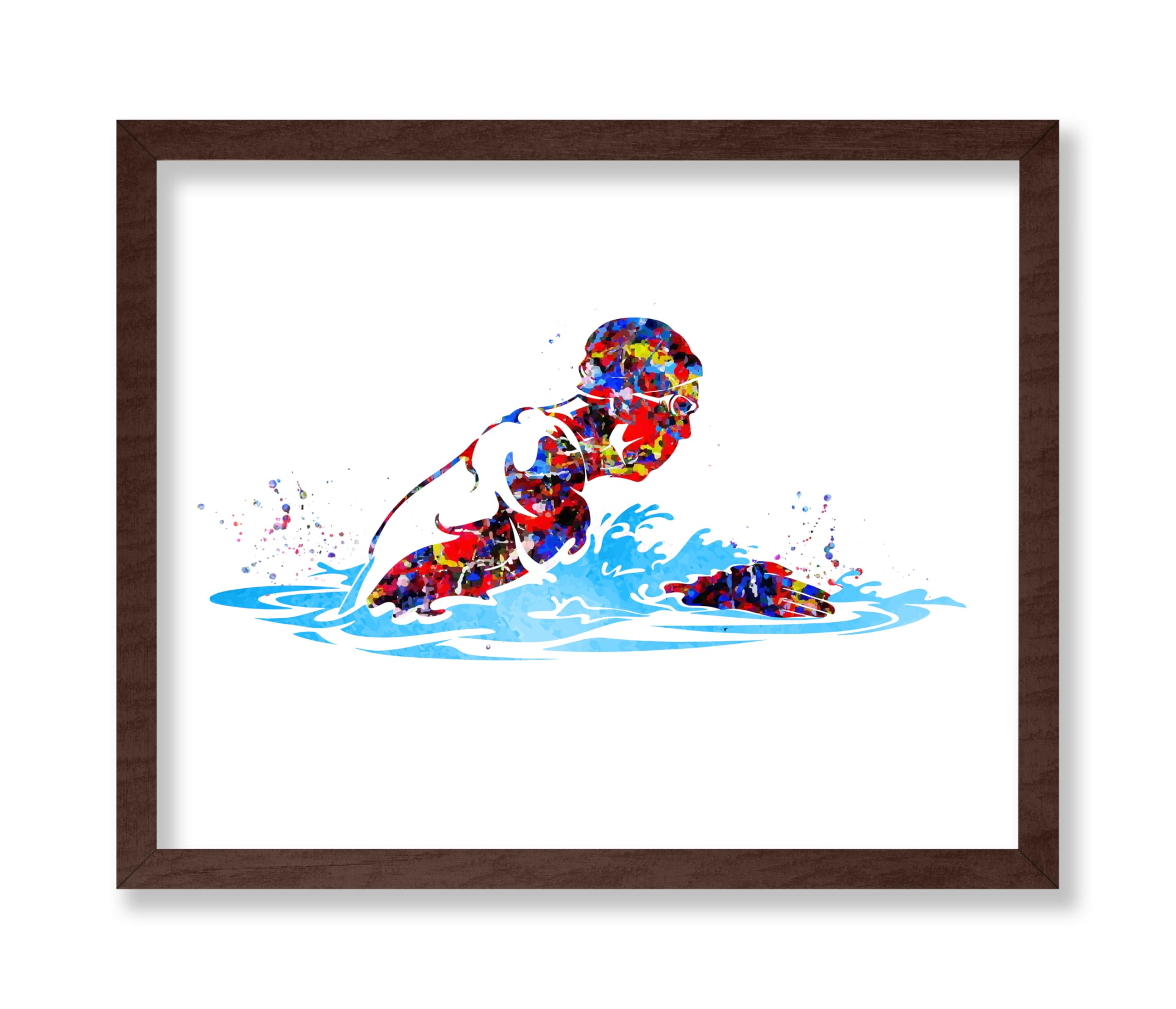 Poster Master Sports Poster - Swimmer Print - Swimming Art - Watercolor ...