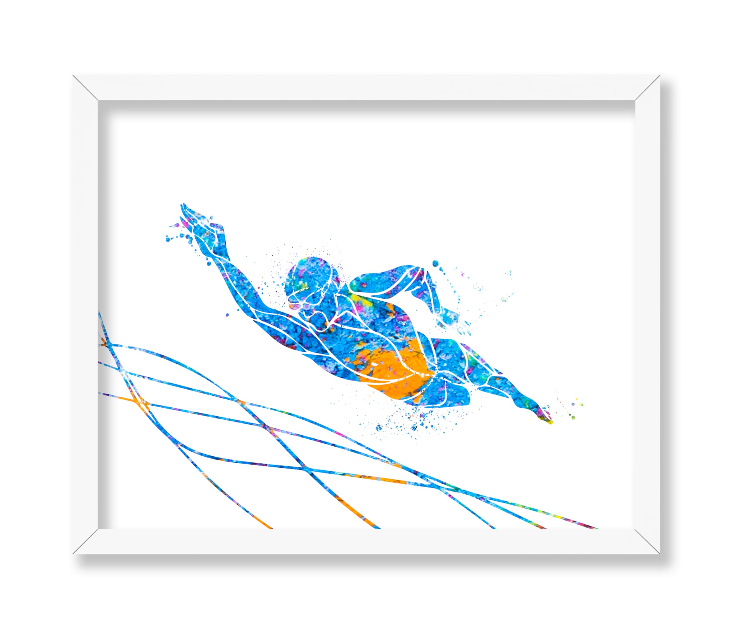 Poster Master Sports Poster - Swimming Print - Swimmer Art - Freestyle ...