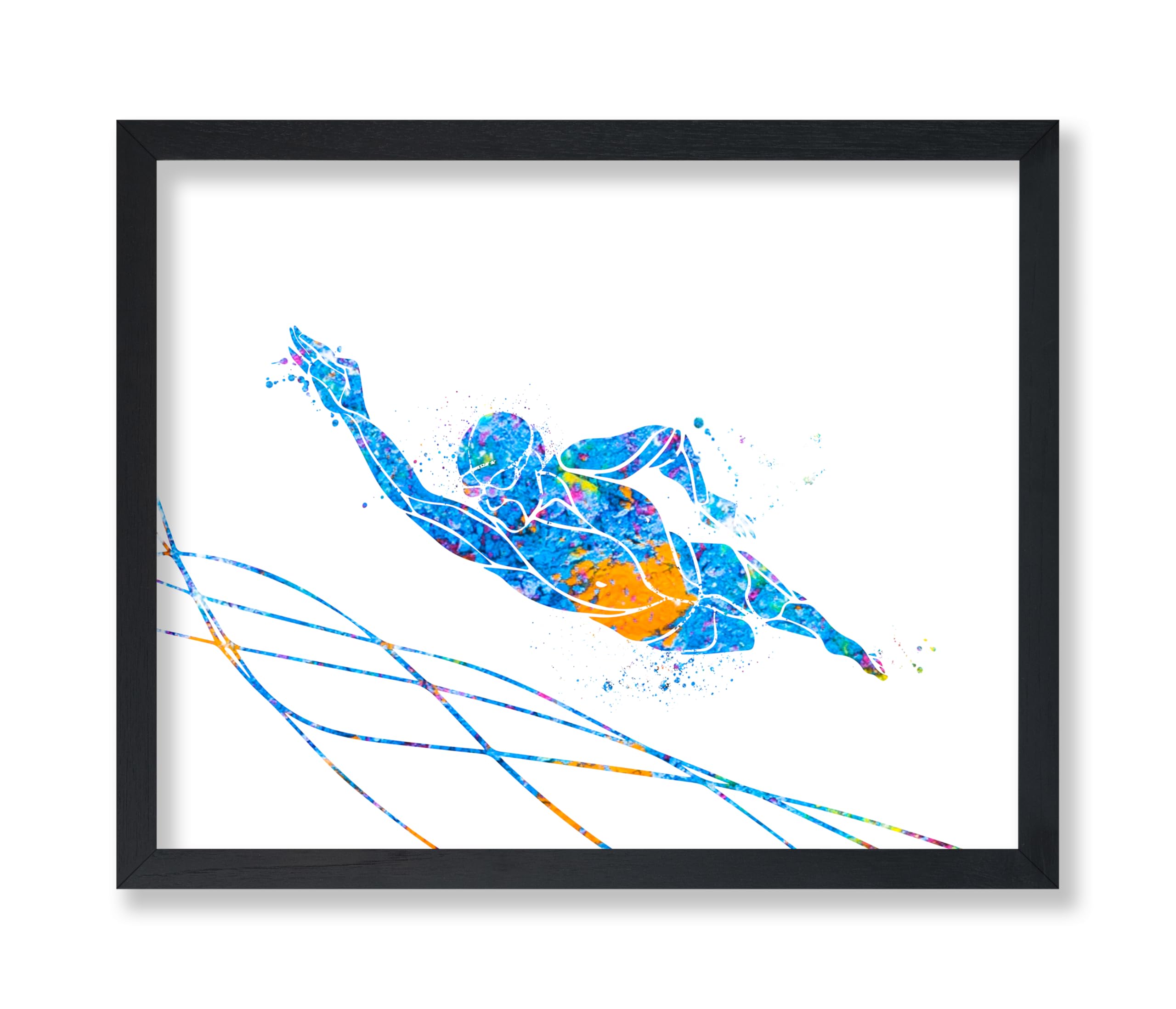 Poster Master Sports Poster - Swimming Print - Swimmer Art - Freestyle ...