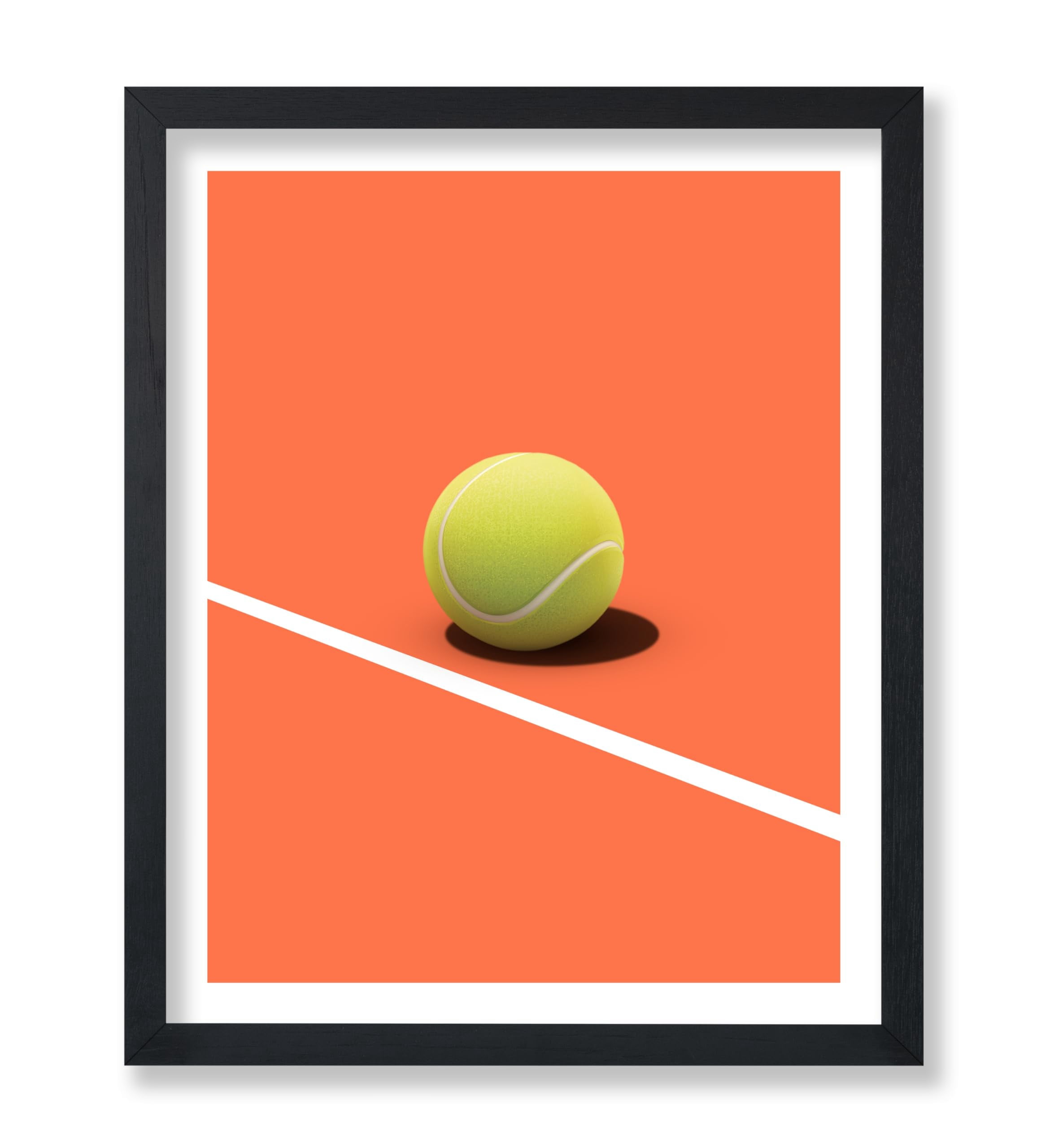 Poster Master Sports Poster - Tennis Ball on a Court Print - Tennis Art ...