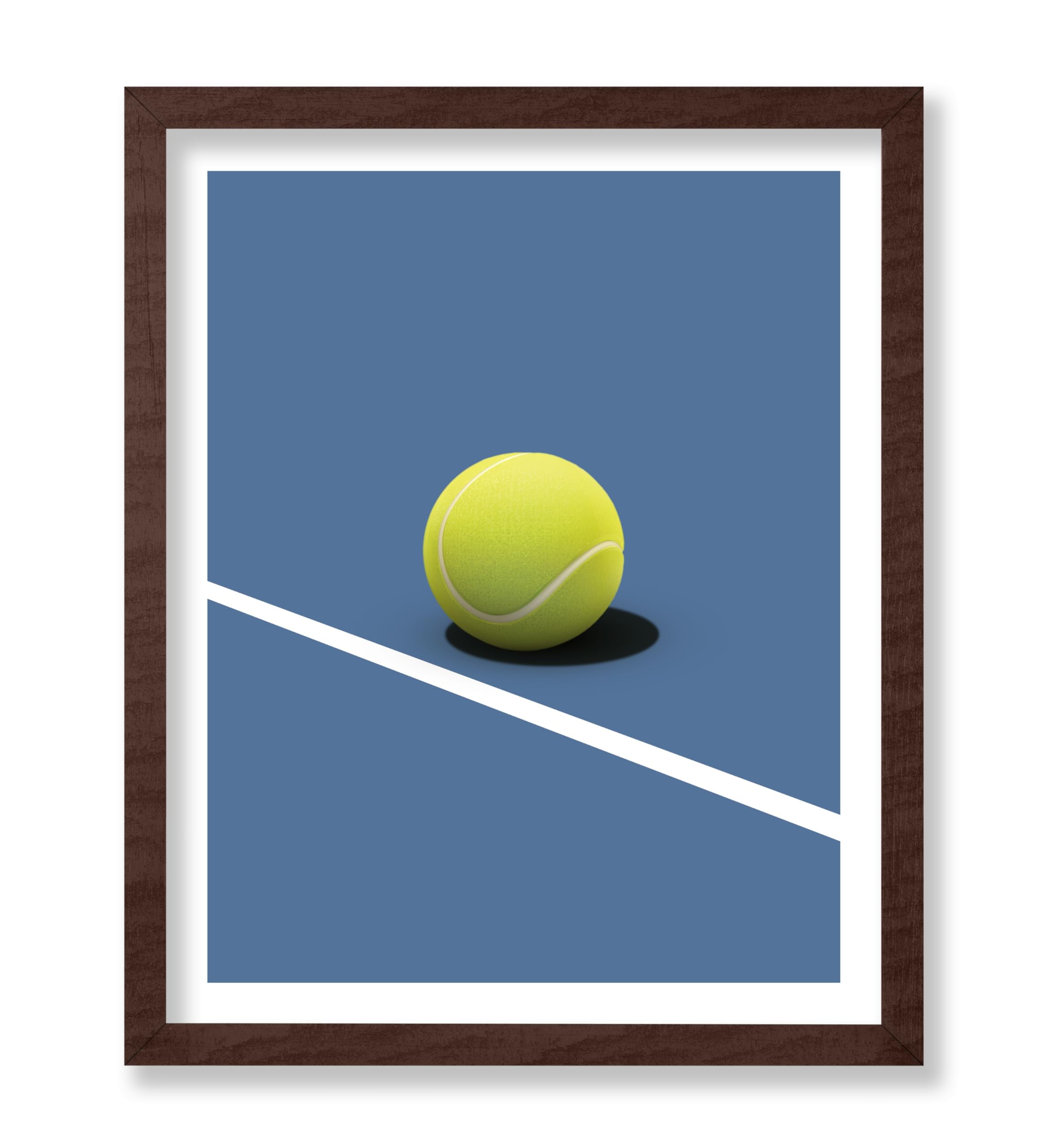 Poster Master Sports Poster - Tennis Ball Print - Blue Tennis Court Art ...