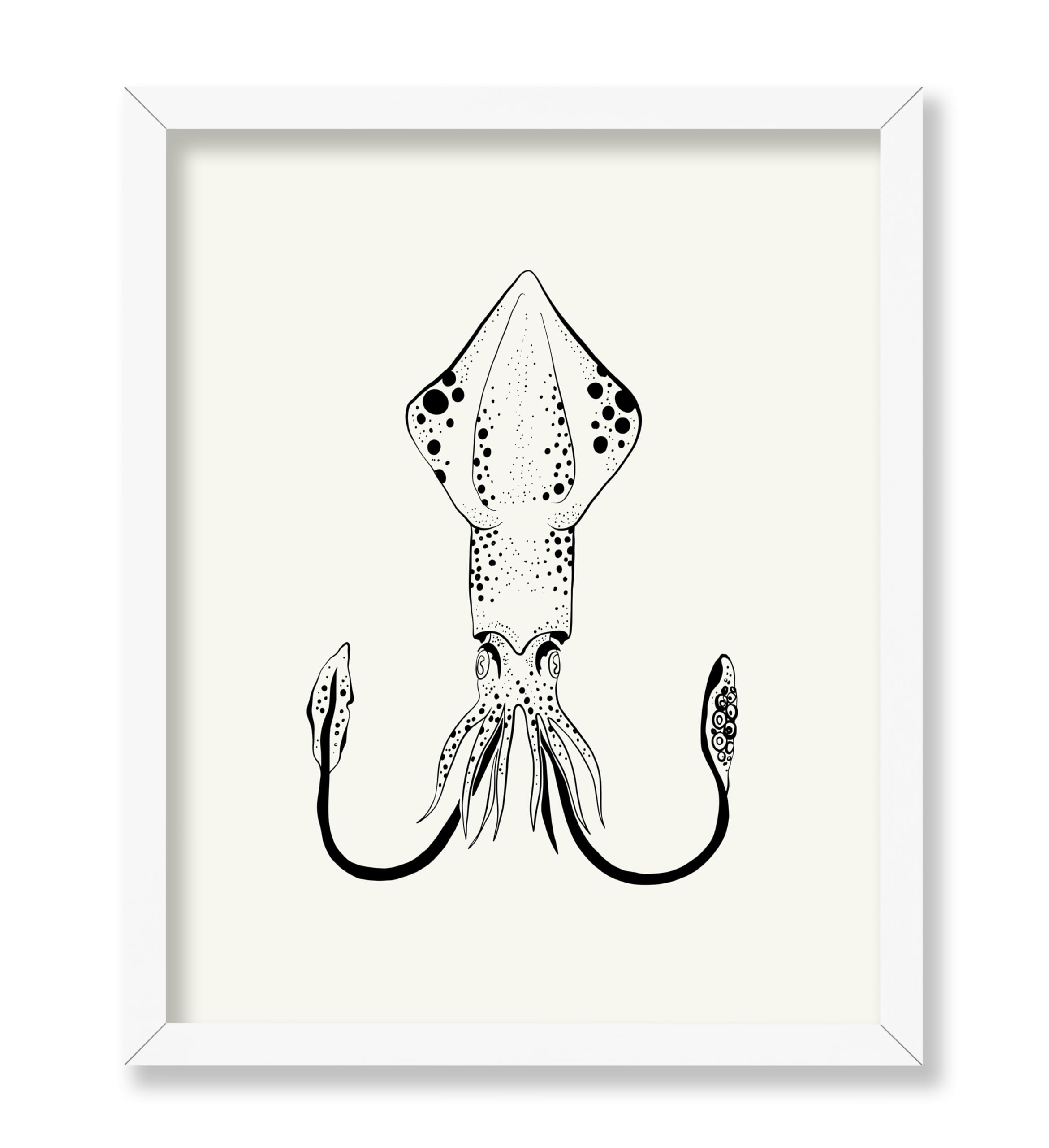 Poster Master Squid Poster - Retro Marine Life Print - Aquatic Art ...
