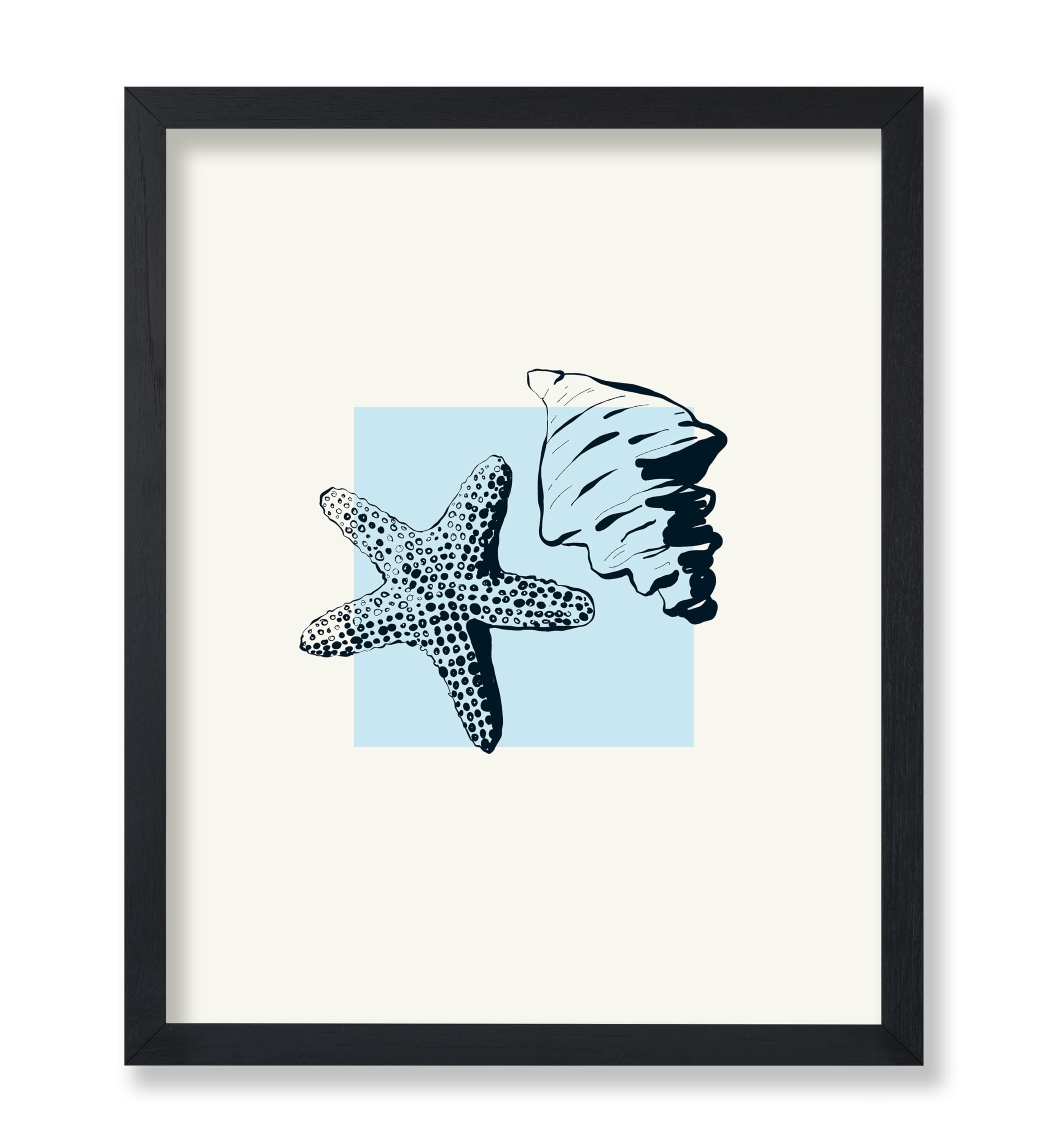 Poster Master Star Fish Poster - Retro Aquatic Print - Seashell Art ...