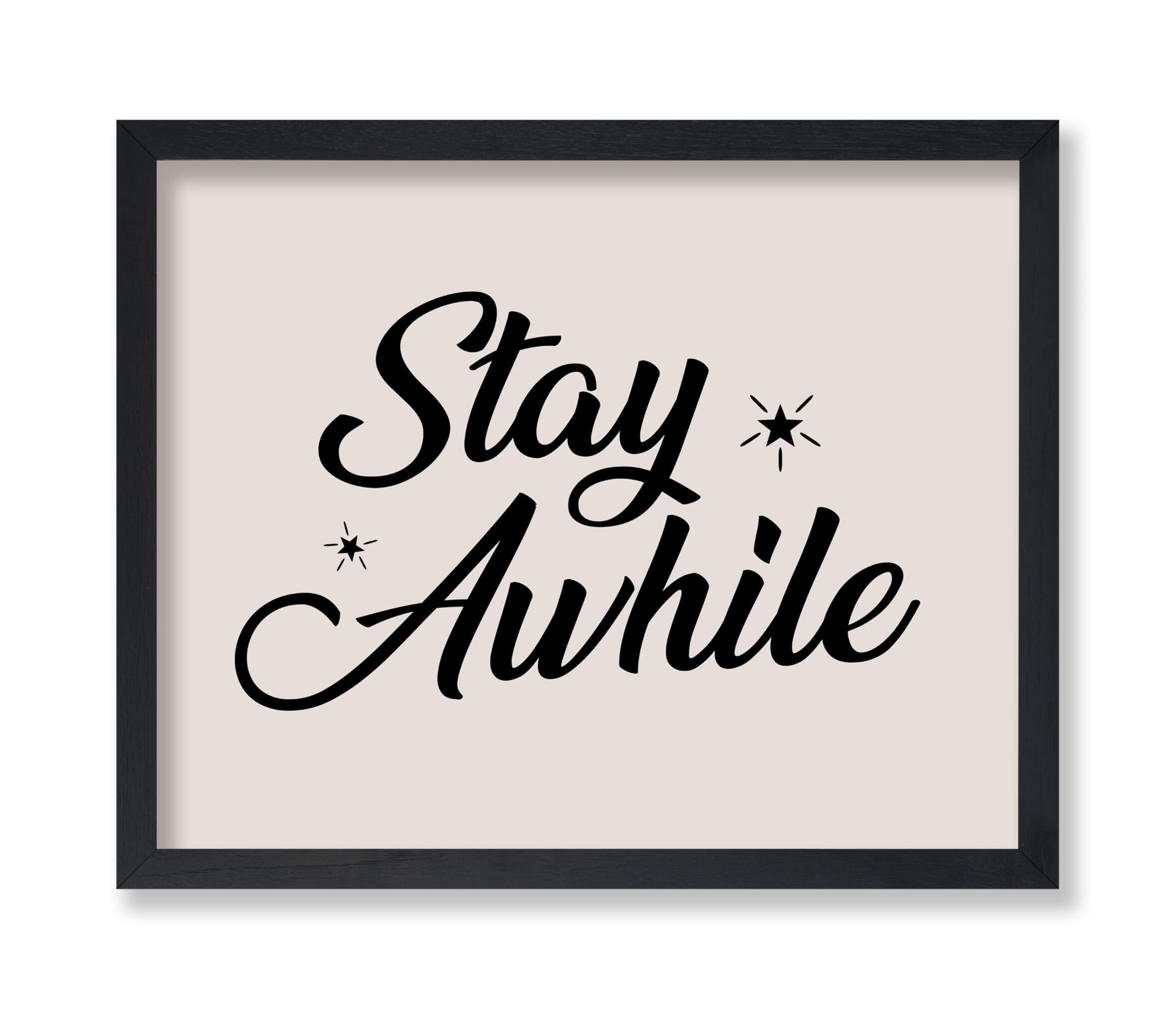 Poster Master Stay Awhile Poster - Typography Print - Greetings Art ...