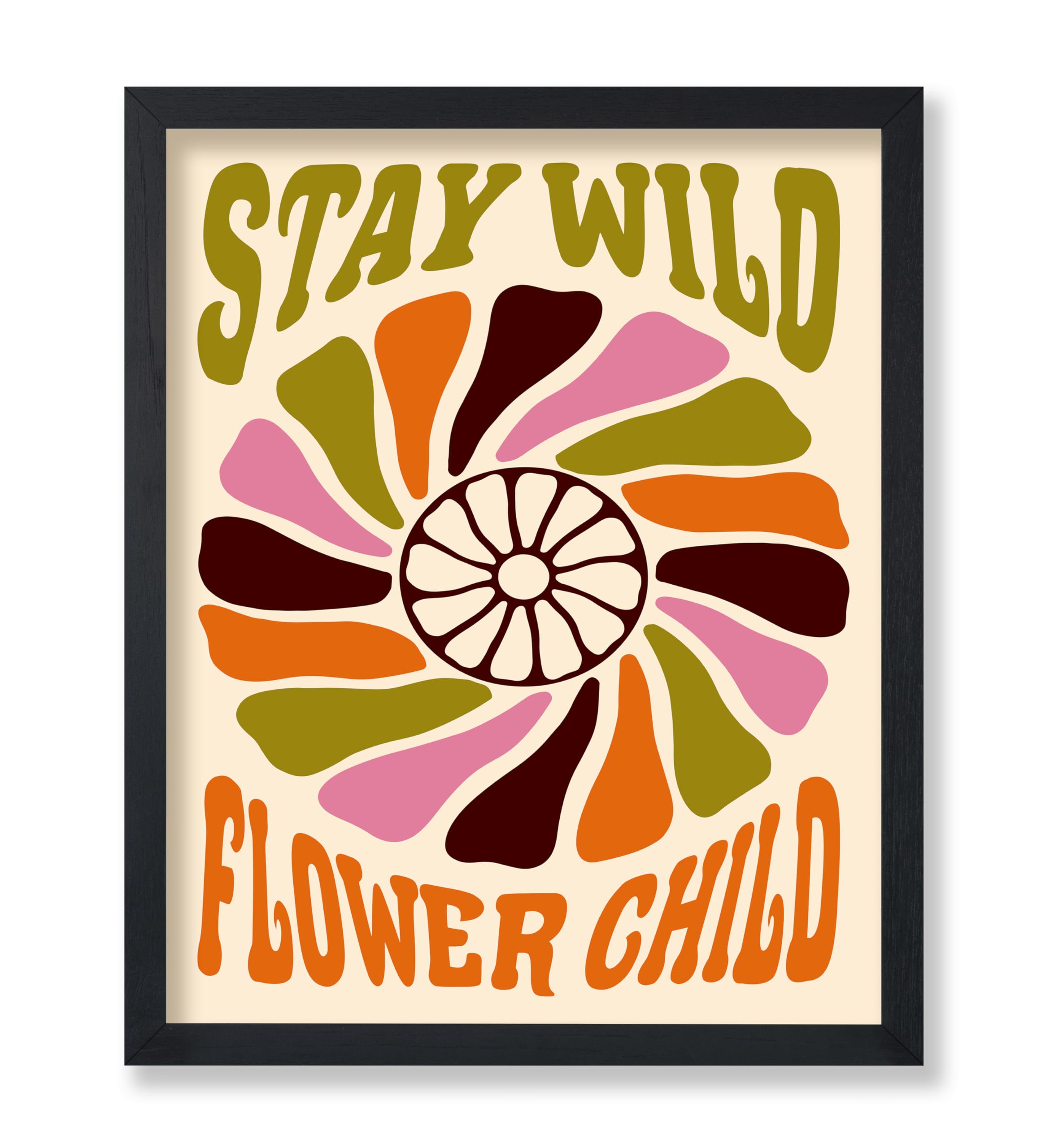 Poster Master Stay Wild Flower Child Poster - Retro Flower Print - Chic ...