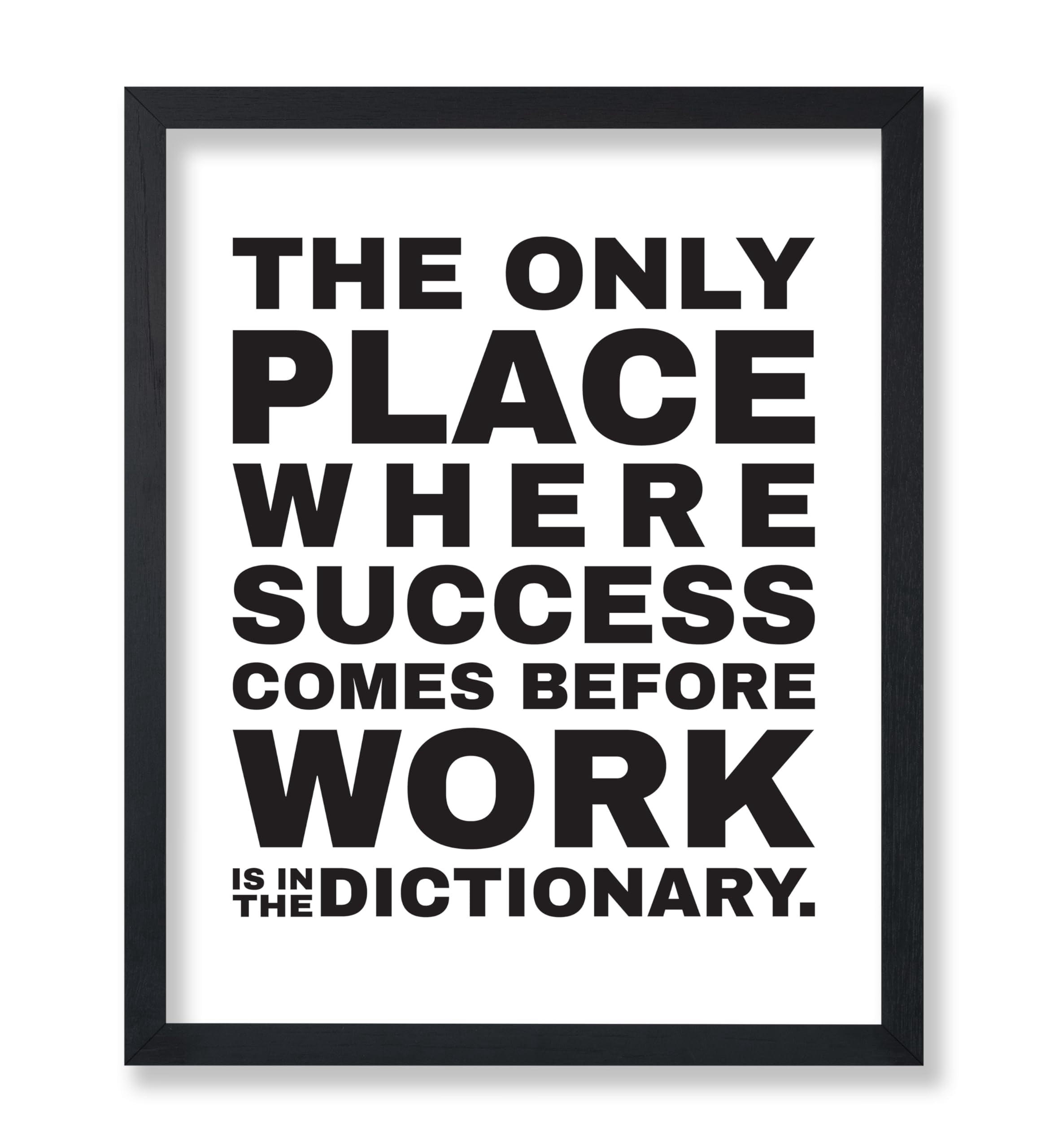 Poster Master Where Success Comes Before Work Poster - White ...