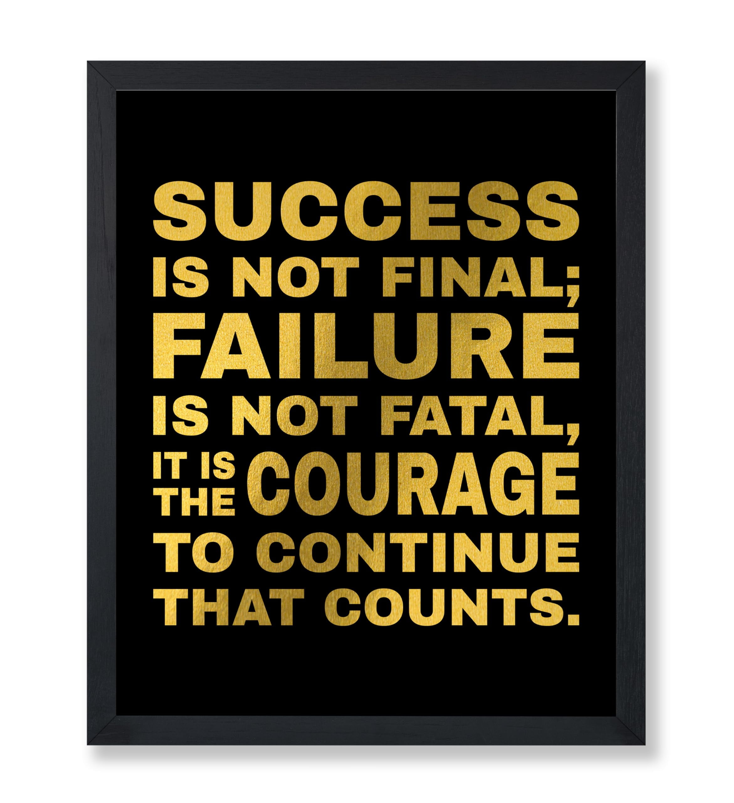 Poster Master Success Is Not Final Poster - Gold Success Sayings Print ...