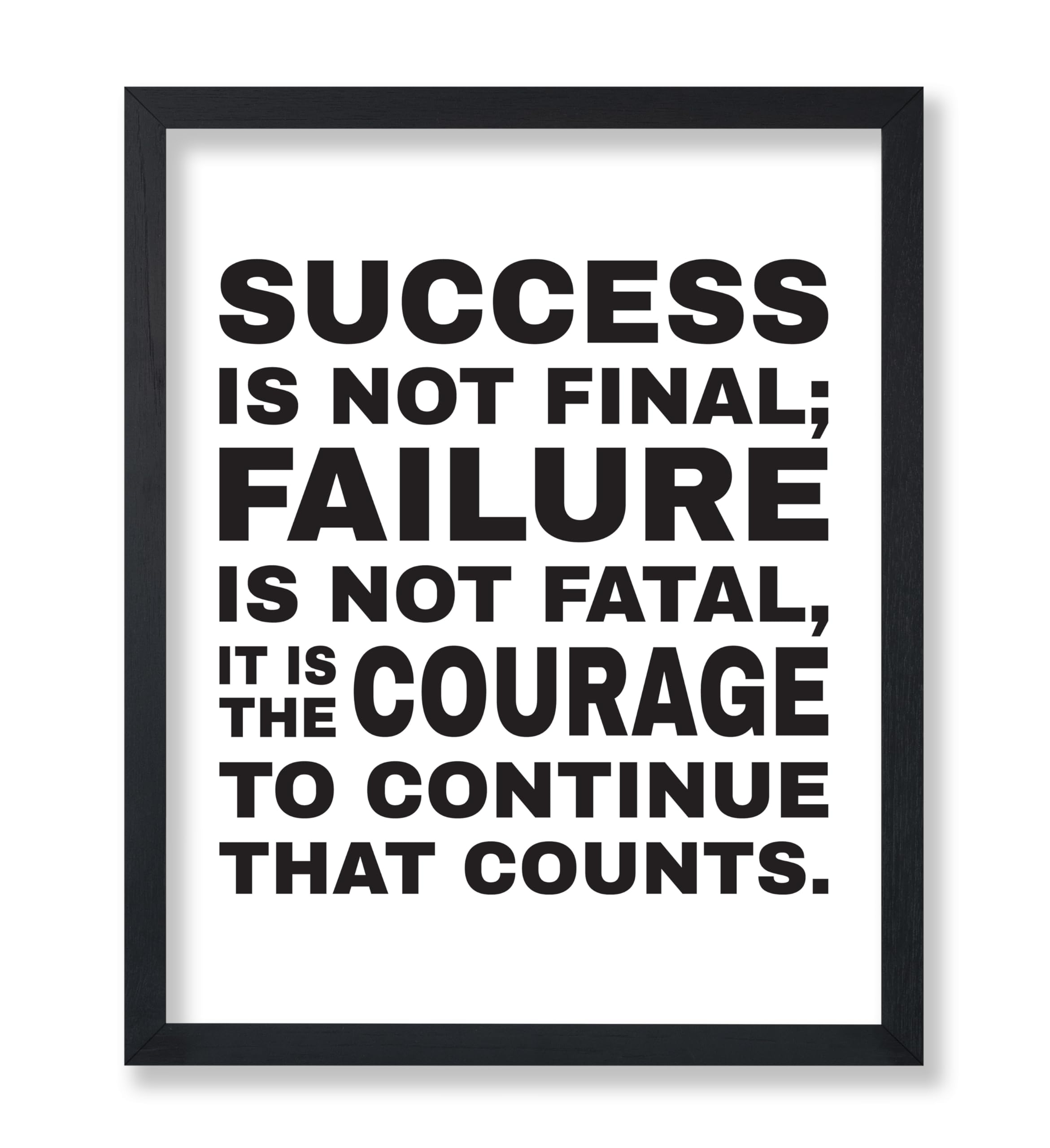 Poster Master Success Is Not Final Poster - White Success Sayings Print ...