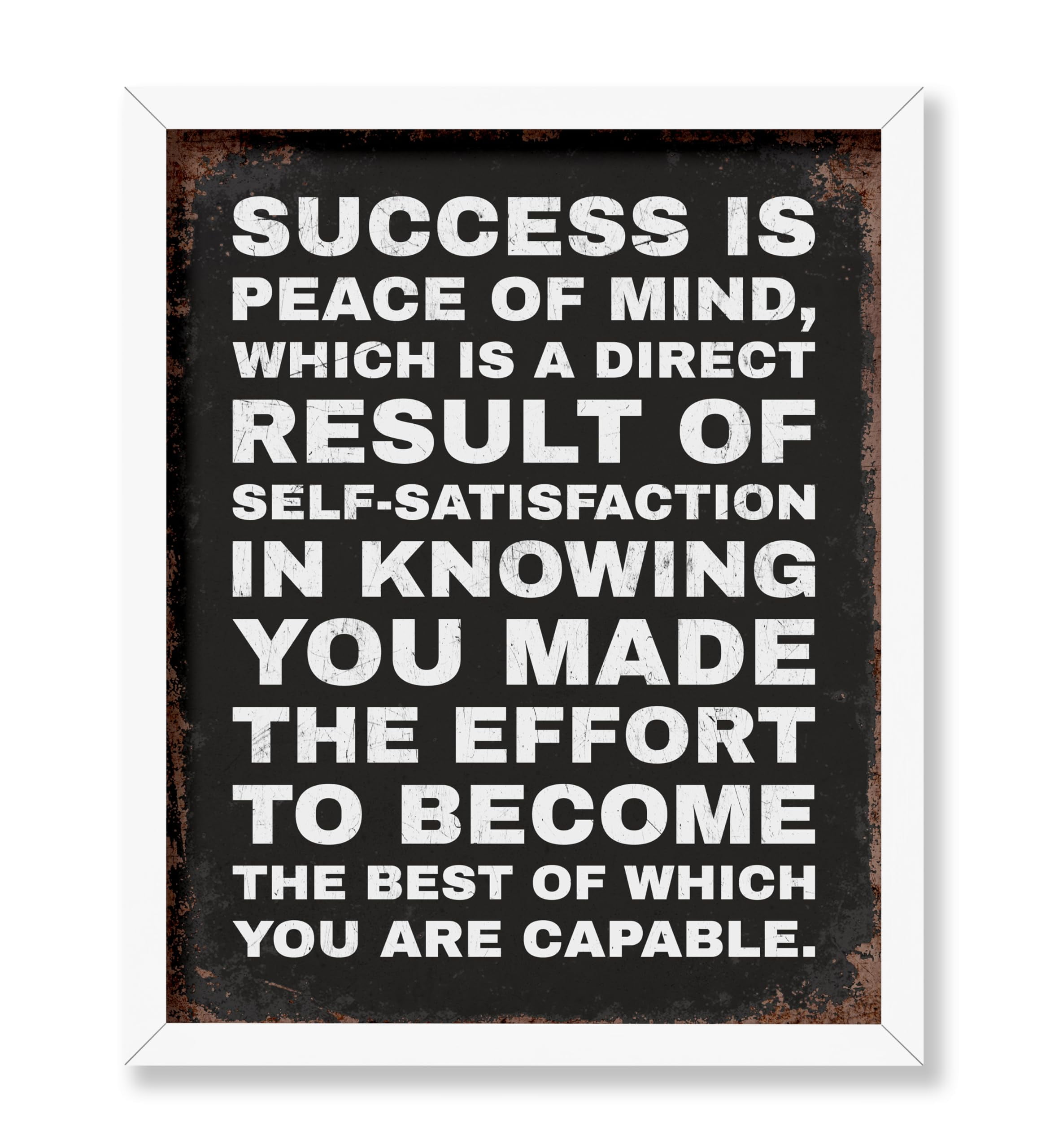 Poster Master Success Is Peace Of Mind Poster - Black Positive Quotes ...
