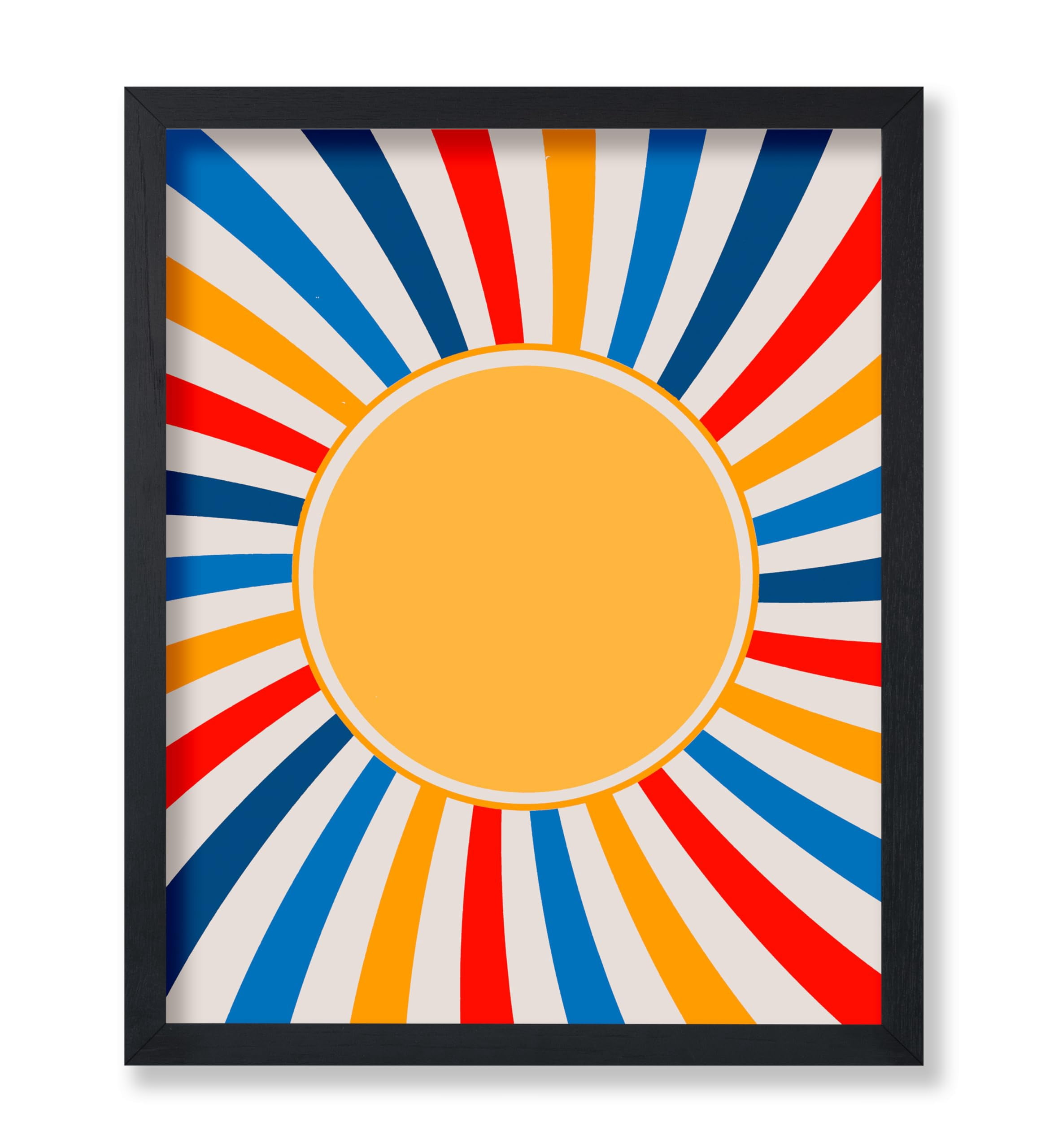 Poster Master Sun Poster - Retro Rainbow Sun Print - Groovy Abstract ...
