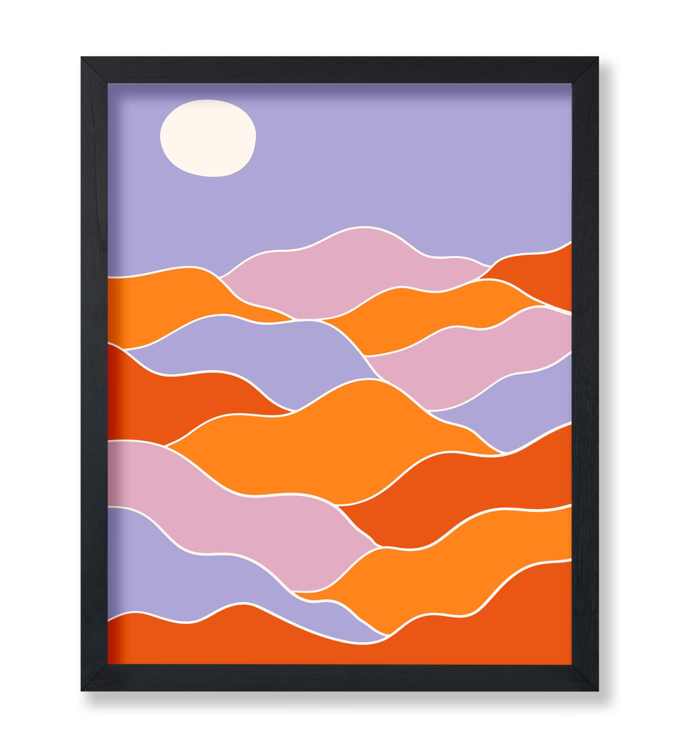Poster Master Sun Poster - Retro Abstract Landscape Print - Boho Art ...