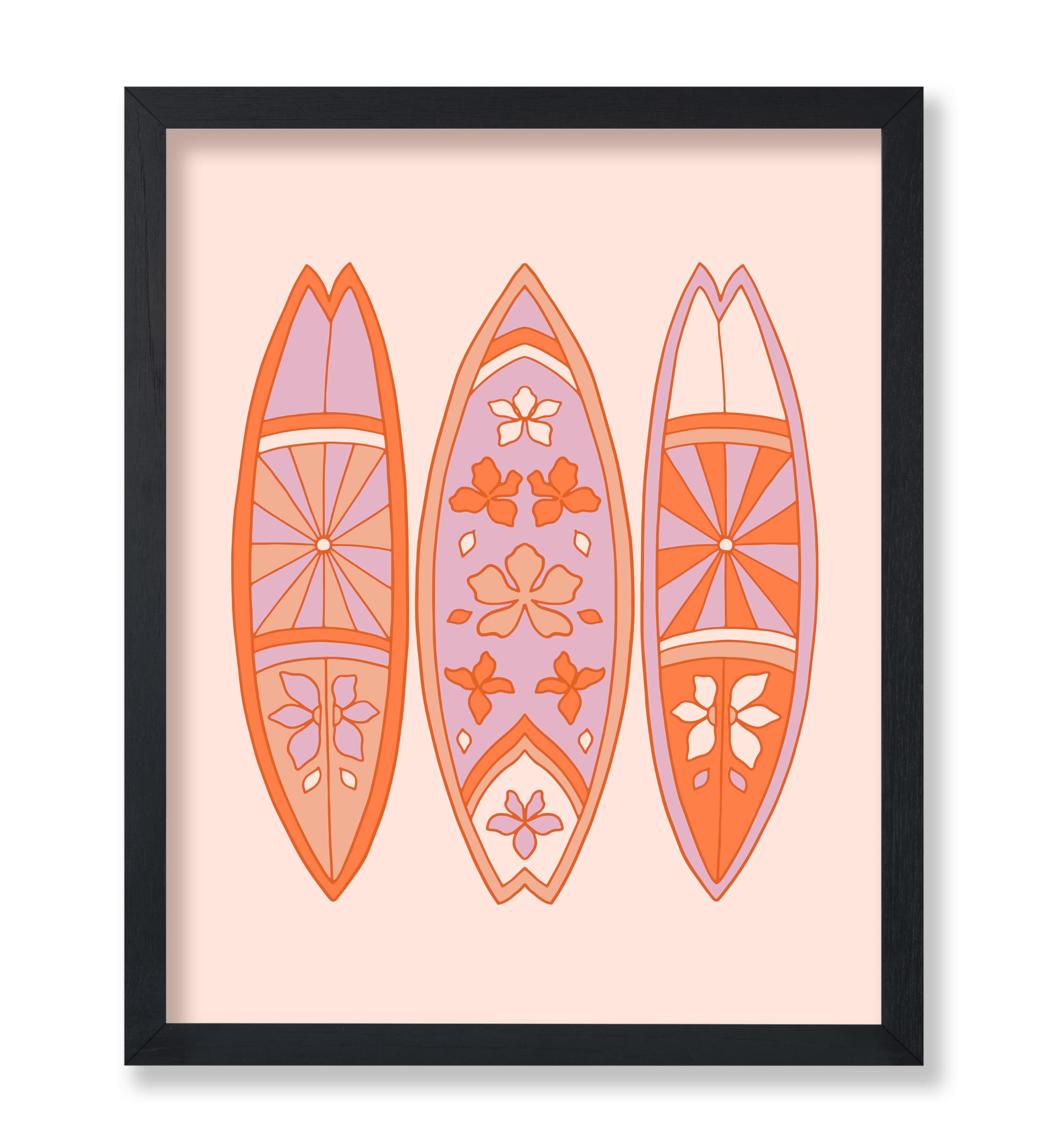 Poster Master Surfboard Poster - Retro Flower Print - Trendy Art ...
