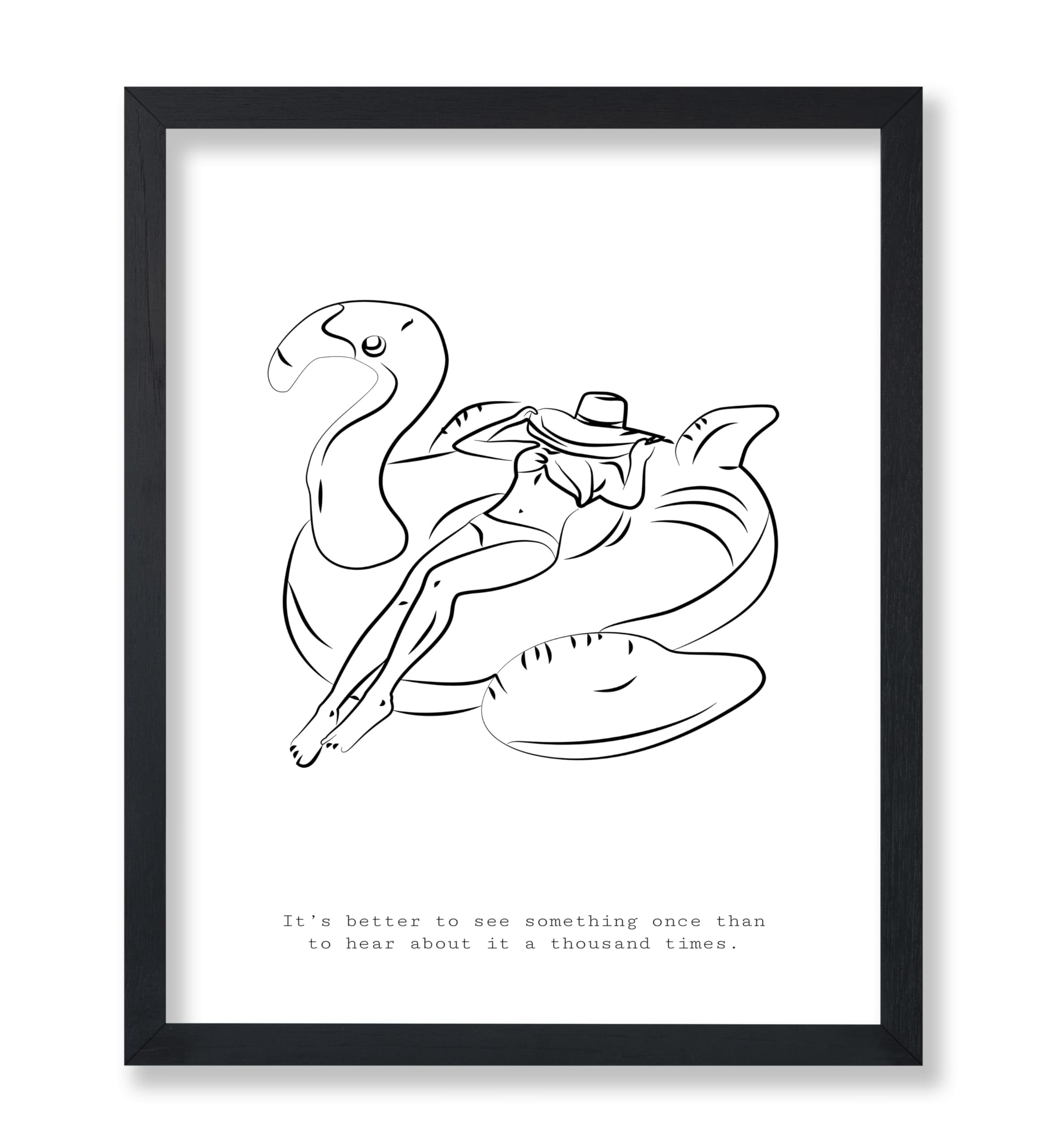Poster Master Swan Floaty Poster - Retro Woman Print - Pool Art ...