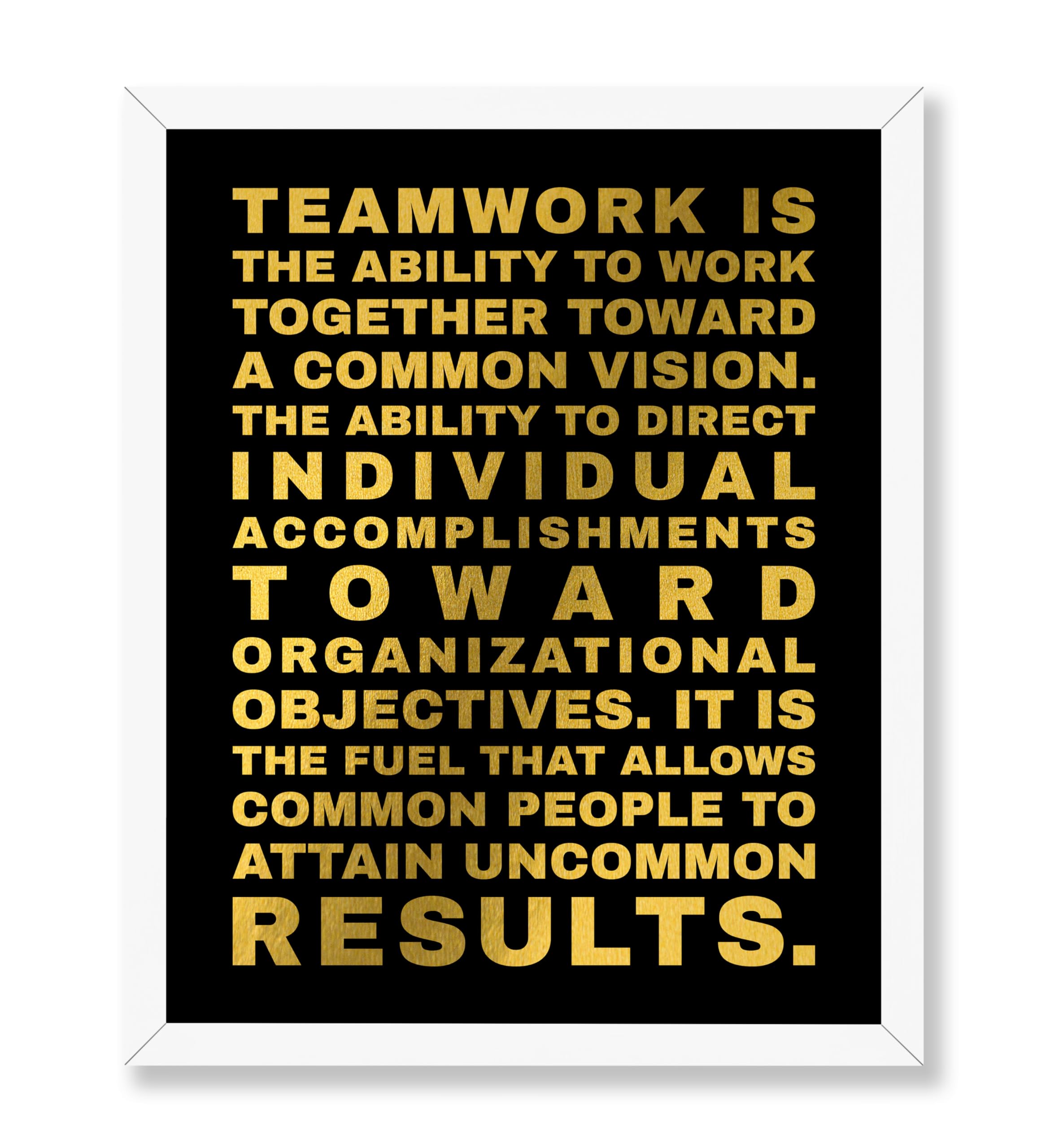 Poster Master Teamwork Is The Ability To Work Together Poster - Gold ...